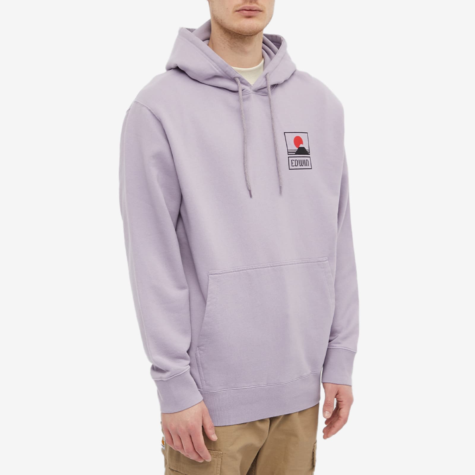 Edwin Sunset on MT Fuji Popover Hoodie Lavender Grey | END. (US)
