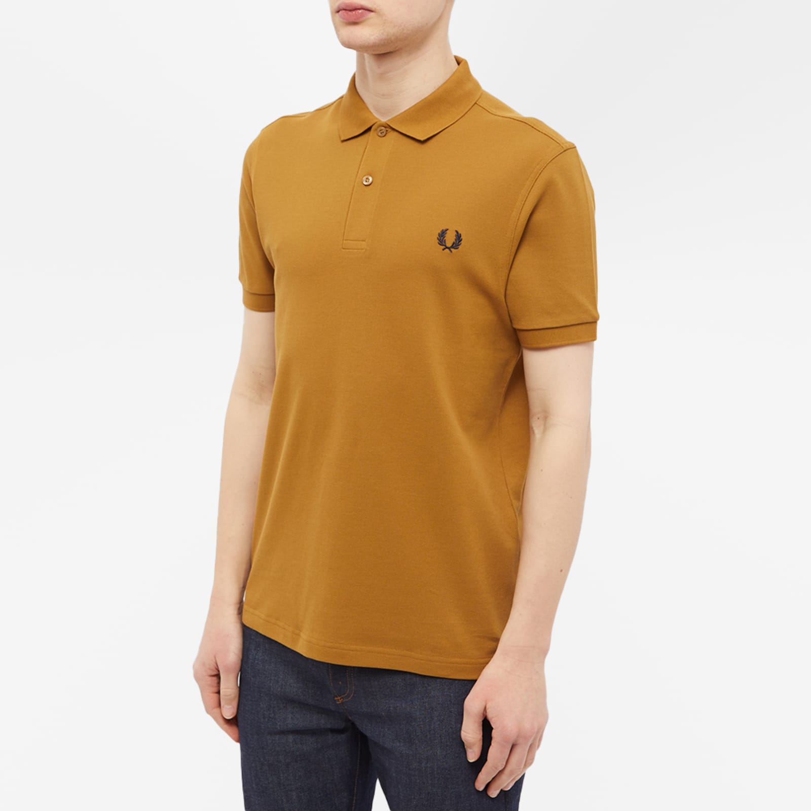 Fred Perry Plain Polo Dark Caramel | END. Fred Perry Plain Polo Dark Caramel | END.
