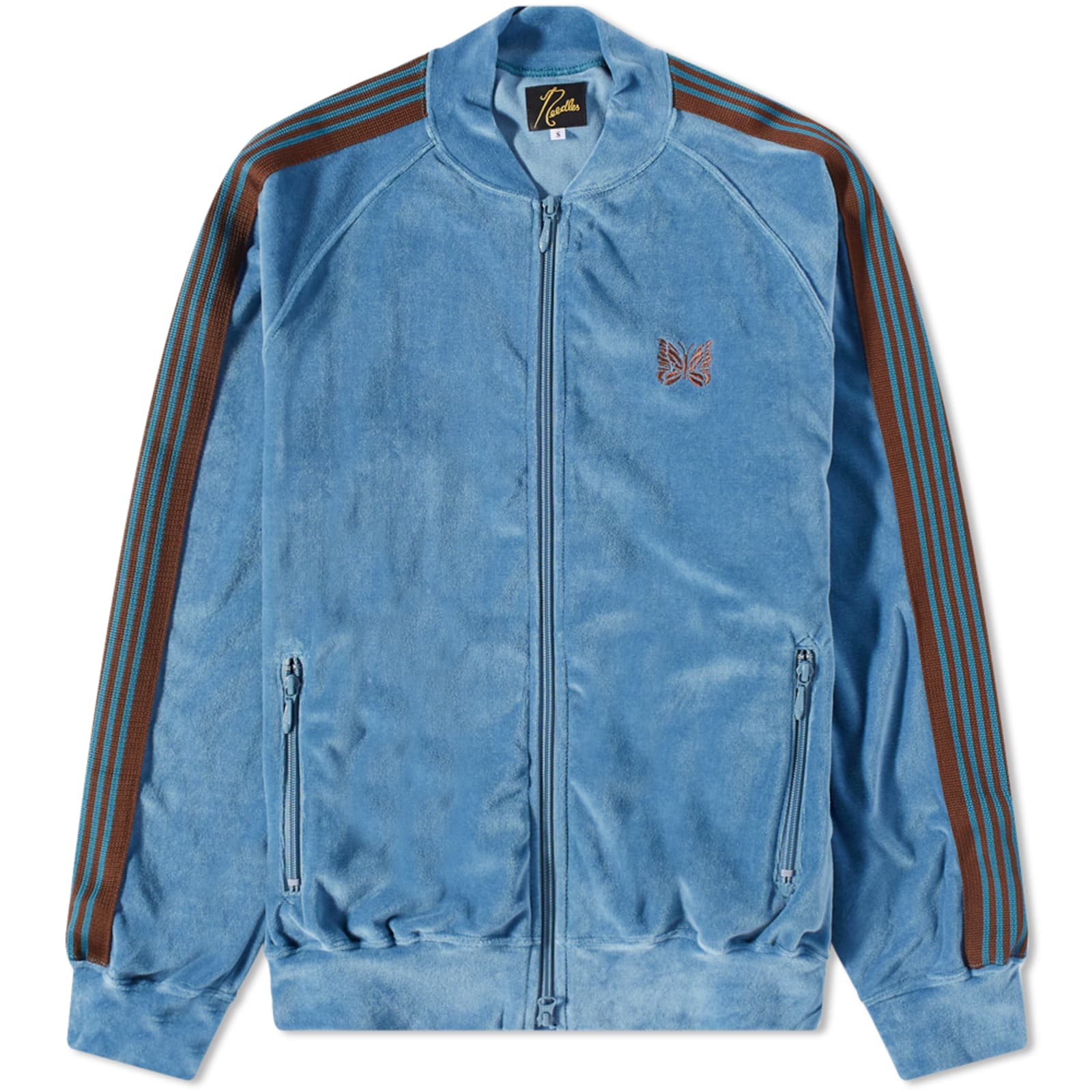Needles Velour Track Jacket Blue Grey | END. (AU)