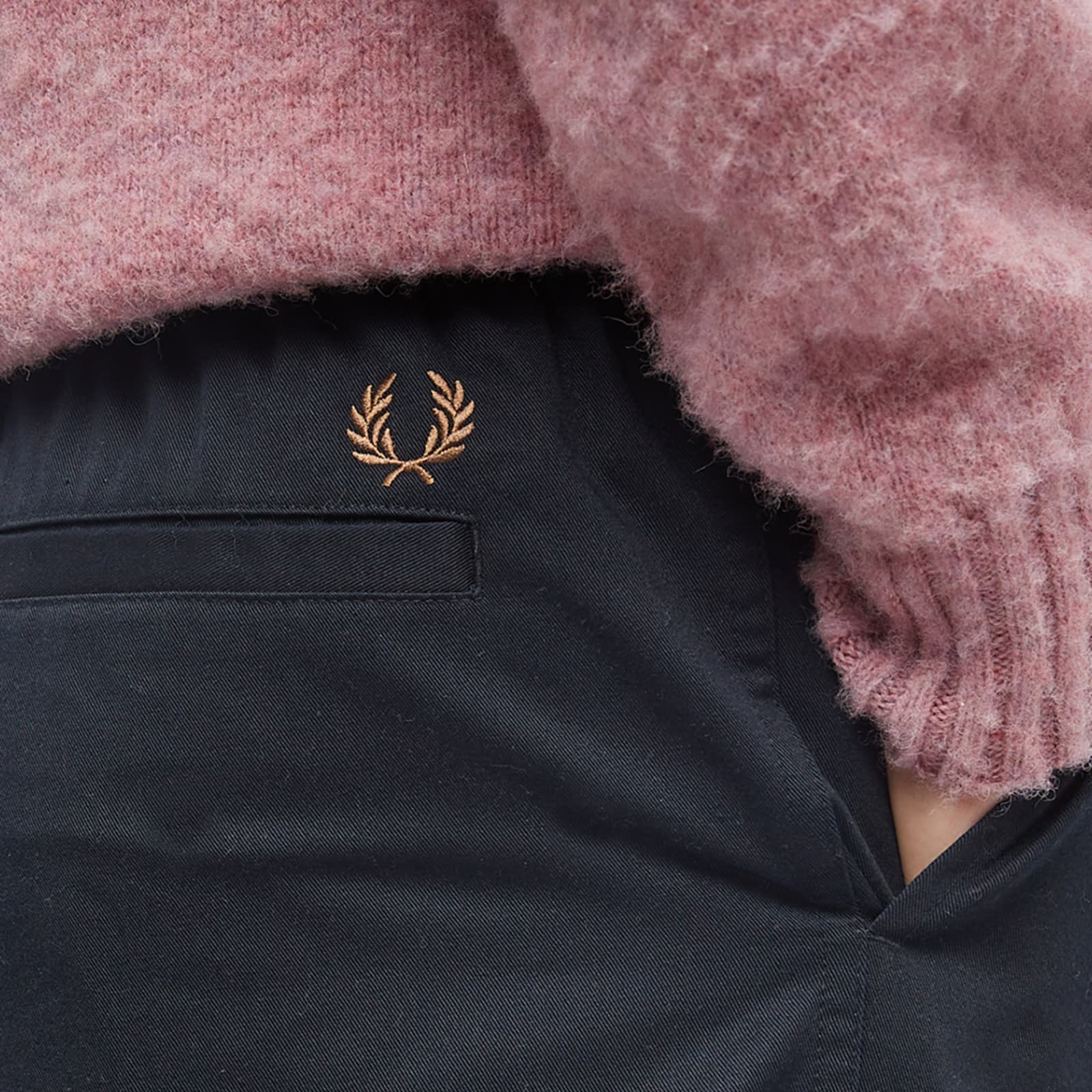 Fred Perry Wide Leg Draw String Trouser Navy | END. (US)