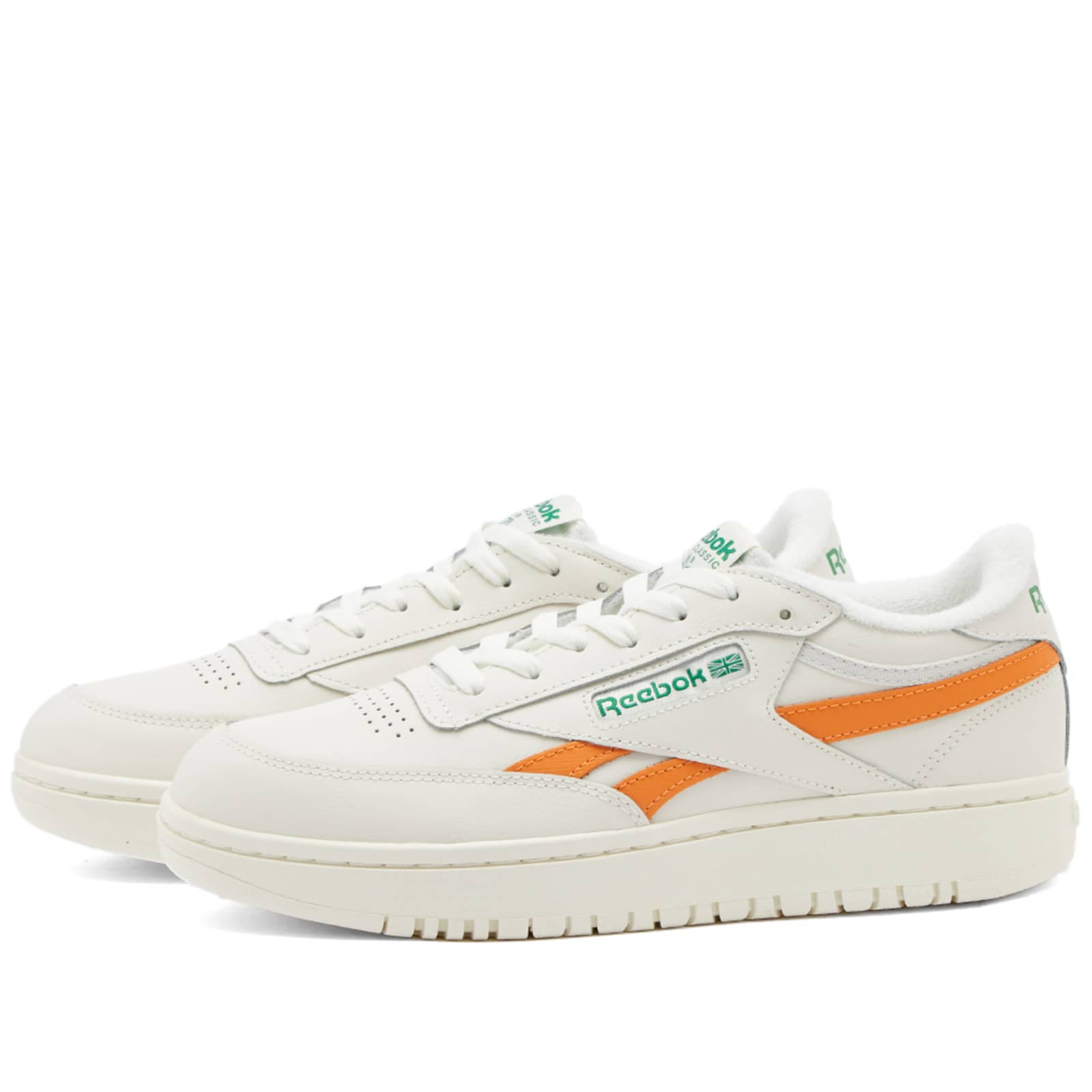 Reebok Club C Double Revenge Chalk, Glen Green & Peach Fuzz | END. (IE)
