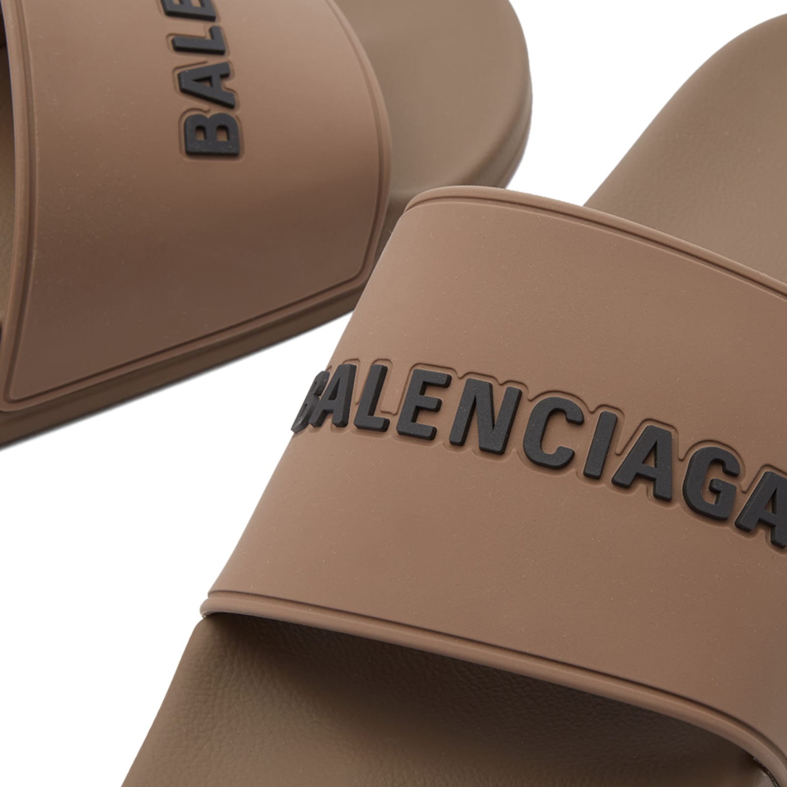 Balenciaga Pool Slide Taupe & Black | END.