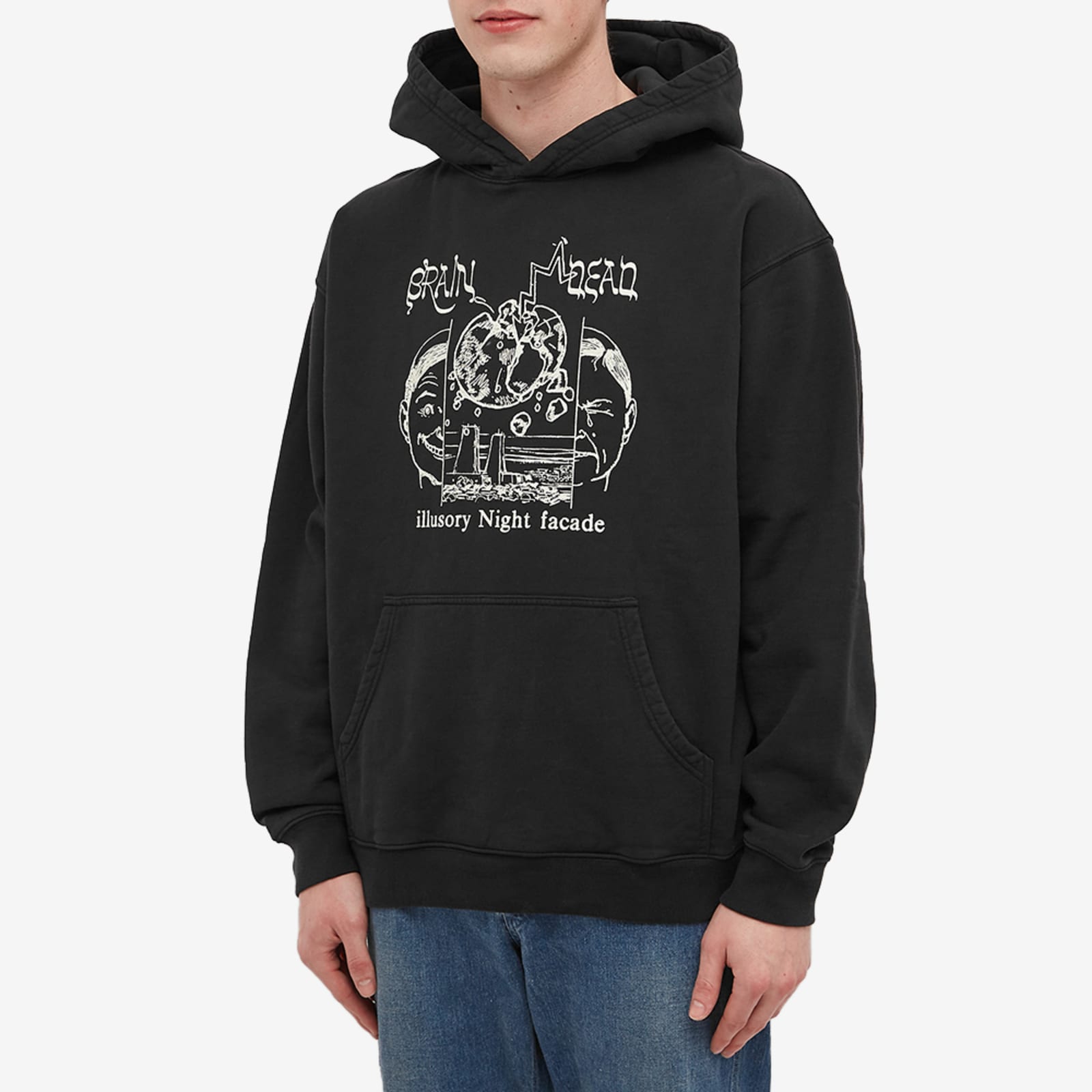 Brain Dead Night Façade Hoodie Black | END.