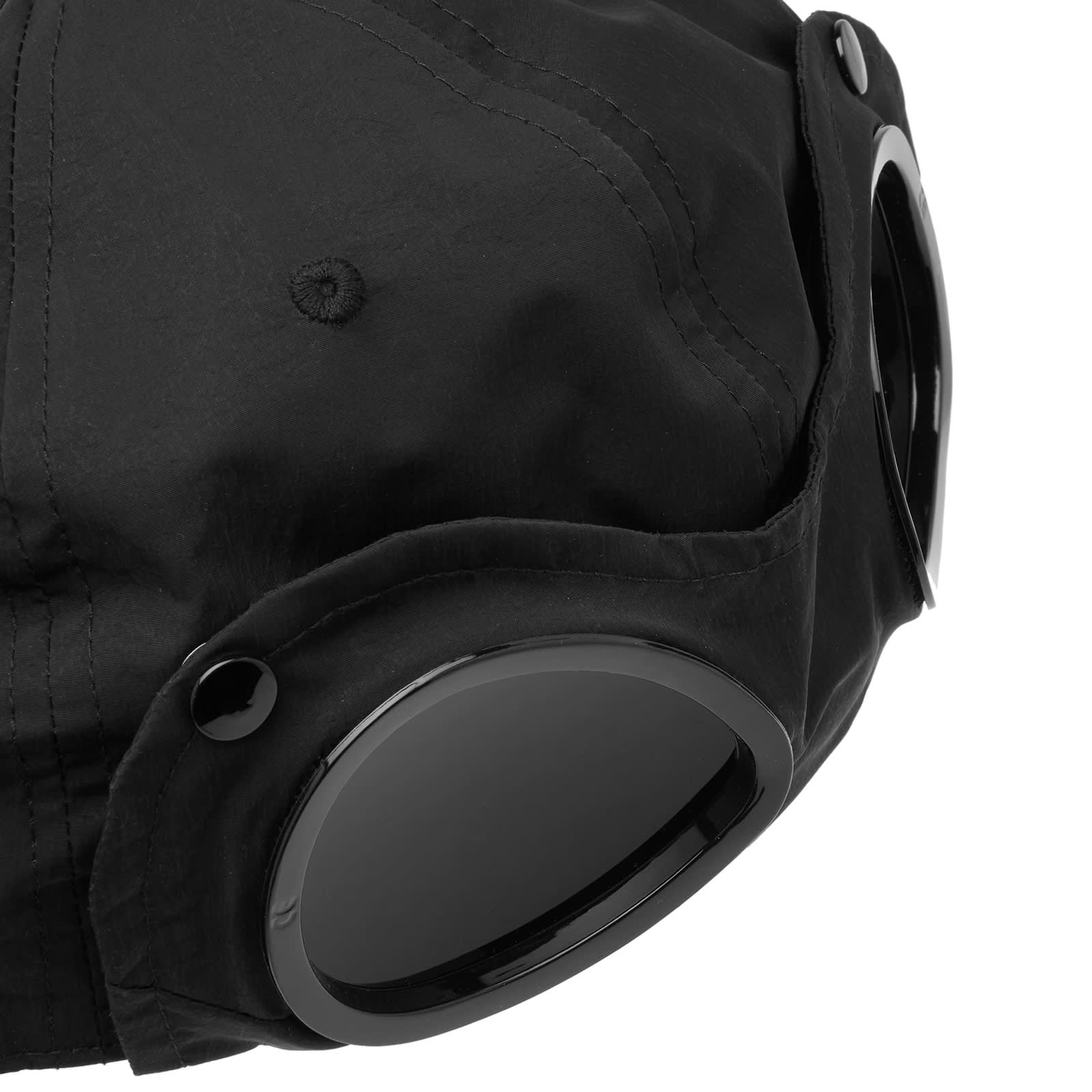 C P Company Logo Goggle Cap Black END c-p-company-logo-goggle-cap-black-end