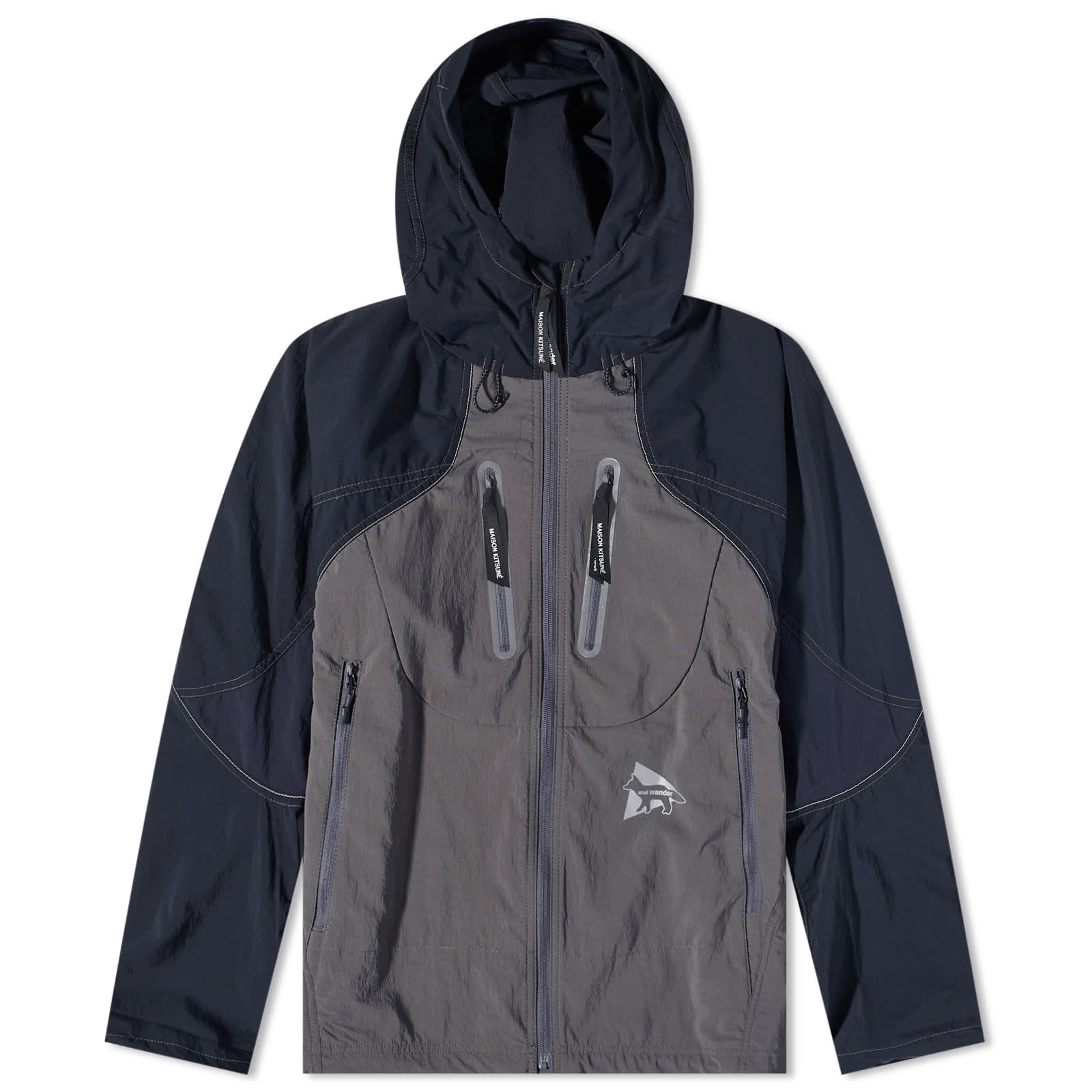 and wander x Maison Kitsuné Hiking Jacket Black | END. (AR)