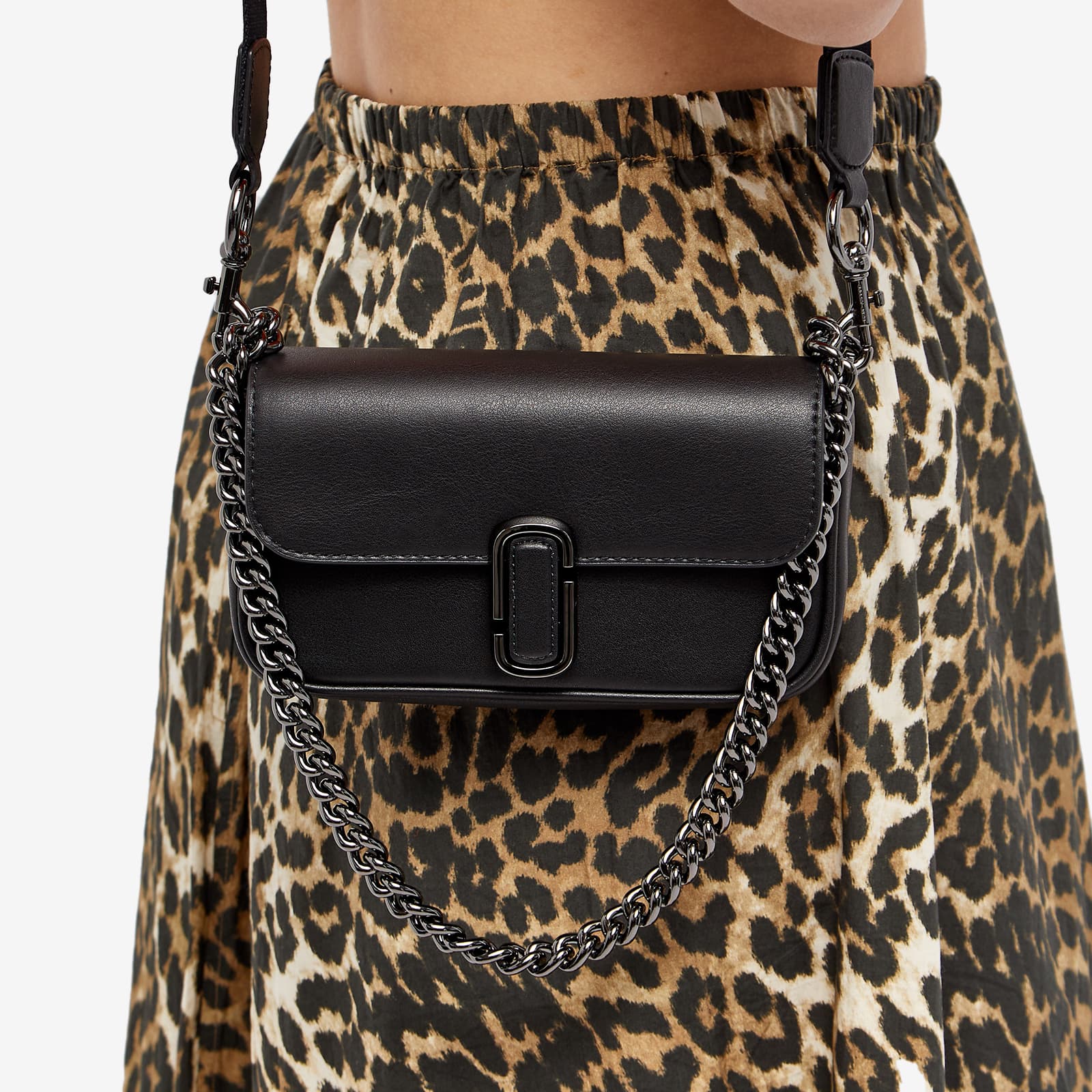 Marc Jacobs The Mini Shoulder Bag Black & Gunmetal | END. (GB)