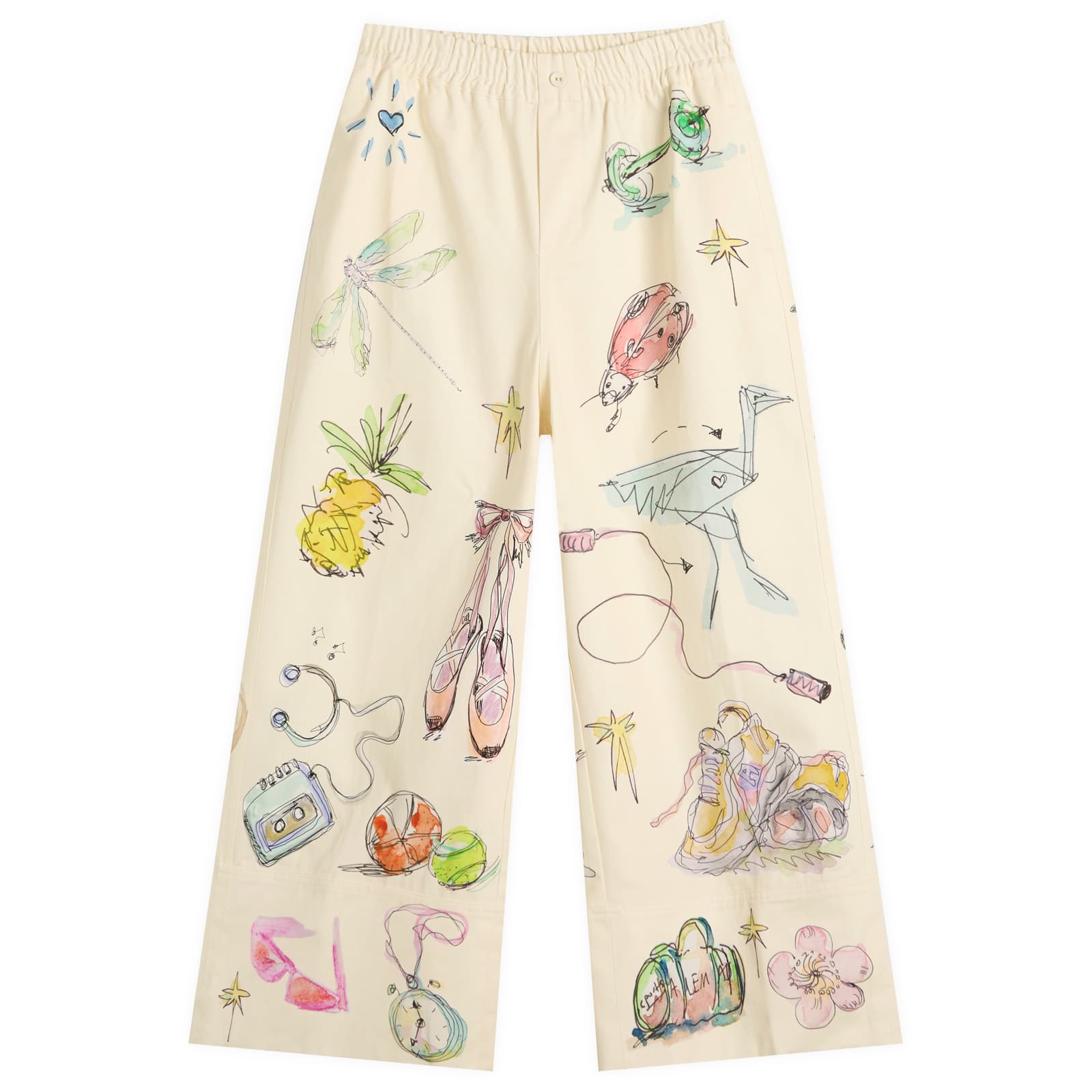 ALÉMAIS Wide Leg Court Denim Trouser Cream | END. (US)