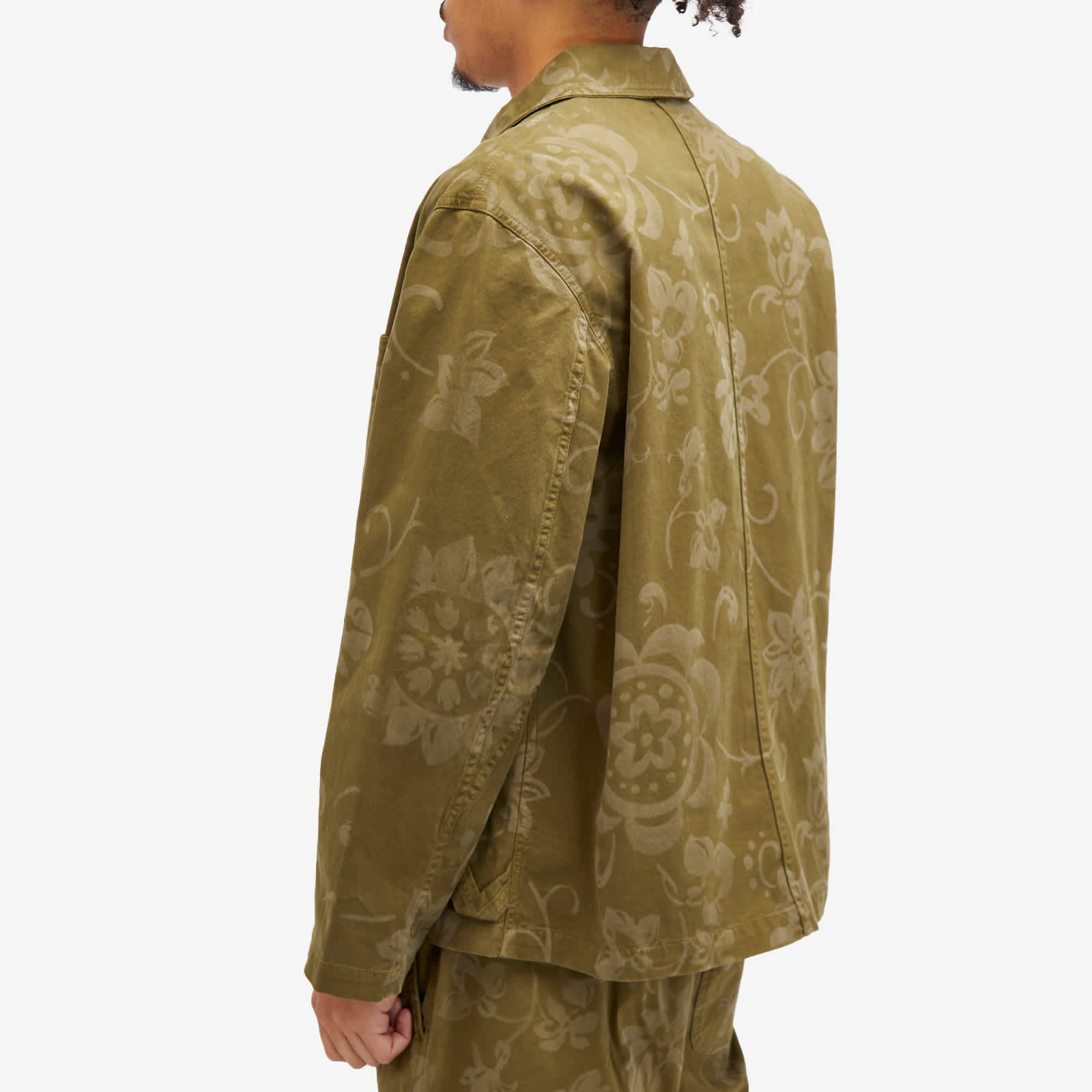 YMC Labour Chore Jacket Olive Floral | END. (GB)