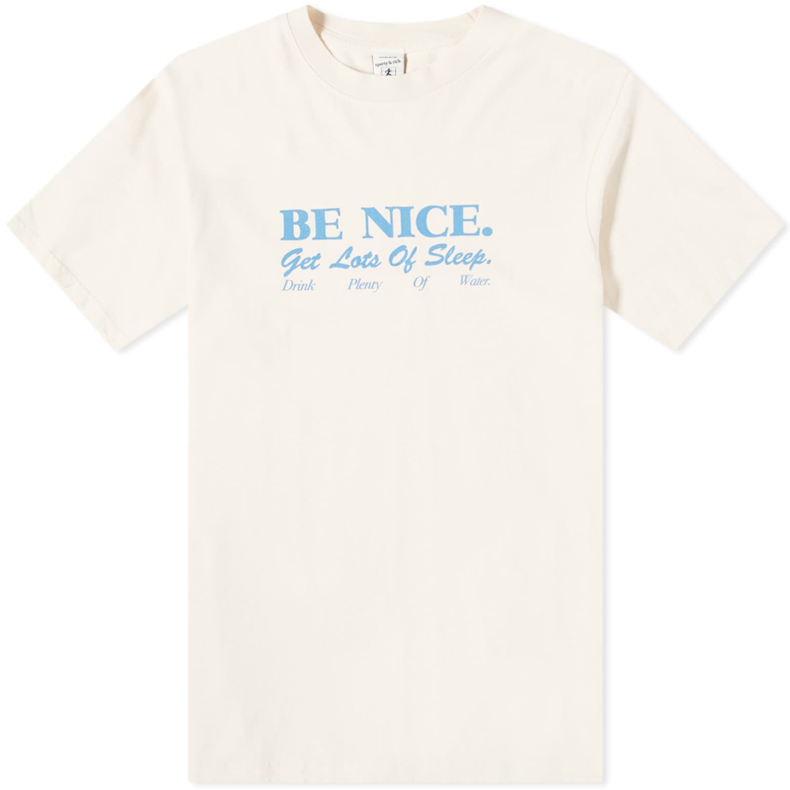 Sporty & Rich Be Nice T-Shirt Milk & Rivera | END. (GB)
