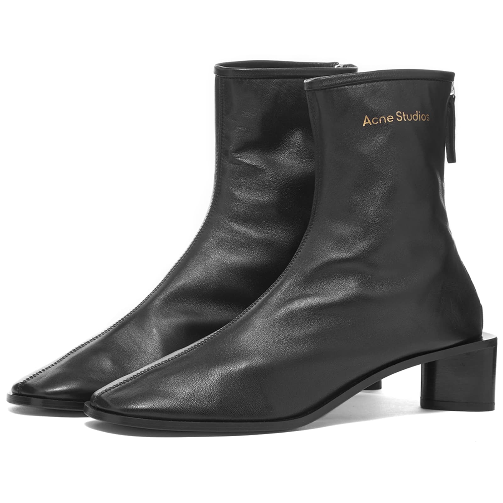 Acne Studios Leather Ankle Boot Black & Black | END. (US)