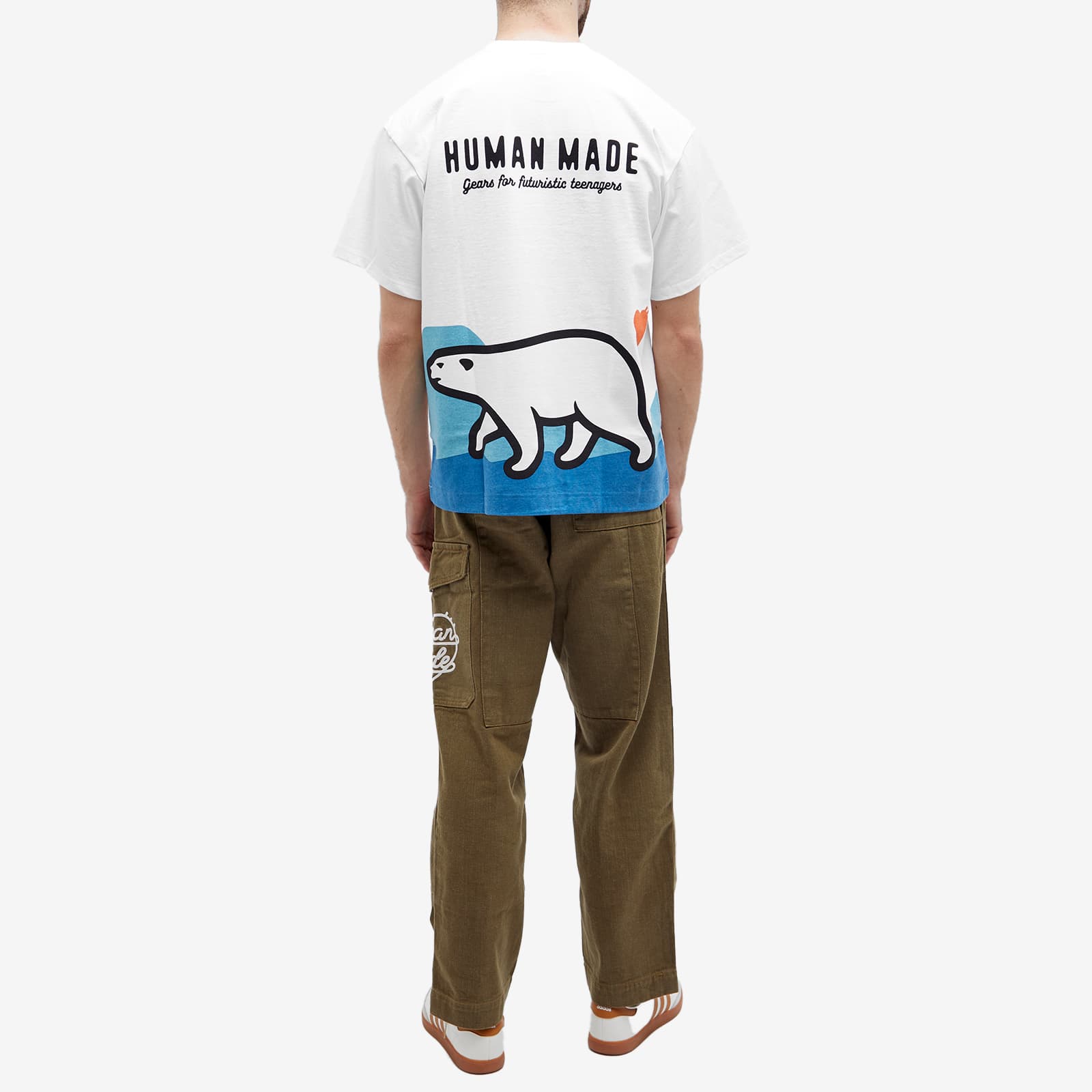 Human Made Polar Bear Print T-Shirt White | END. (US)