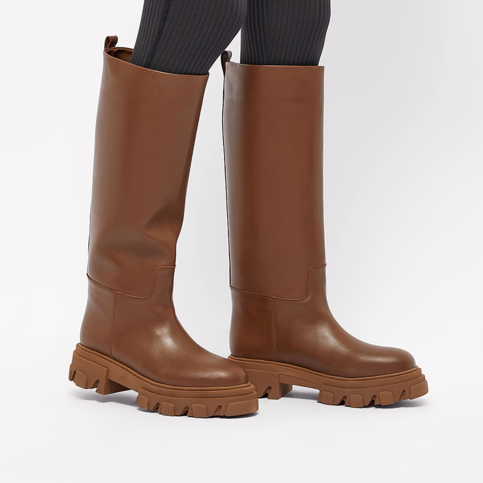 Gia Borghini Tubular Combat Boot Chocolate | END.