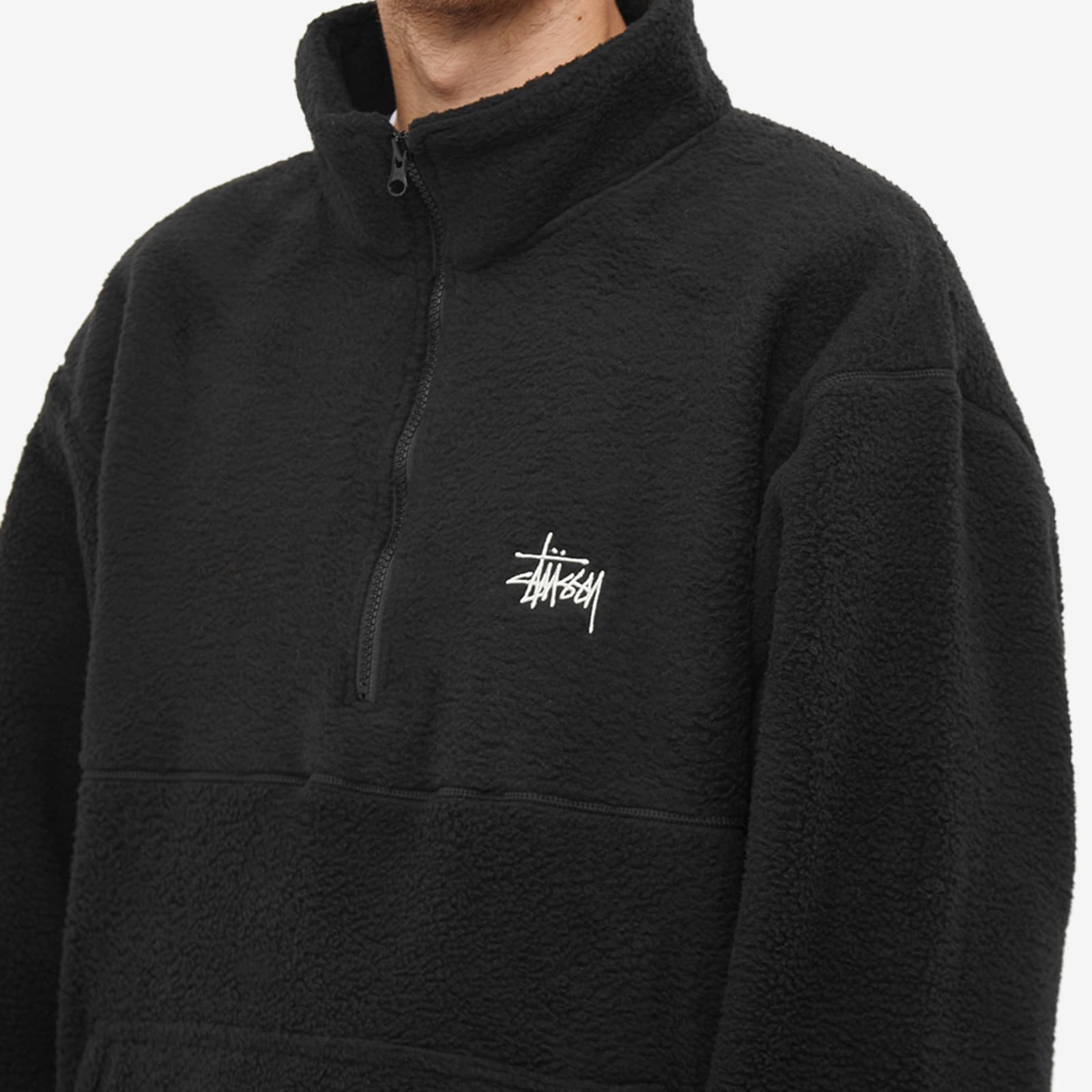 Stussy Half Zip Mock Neck Black | END. (US)