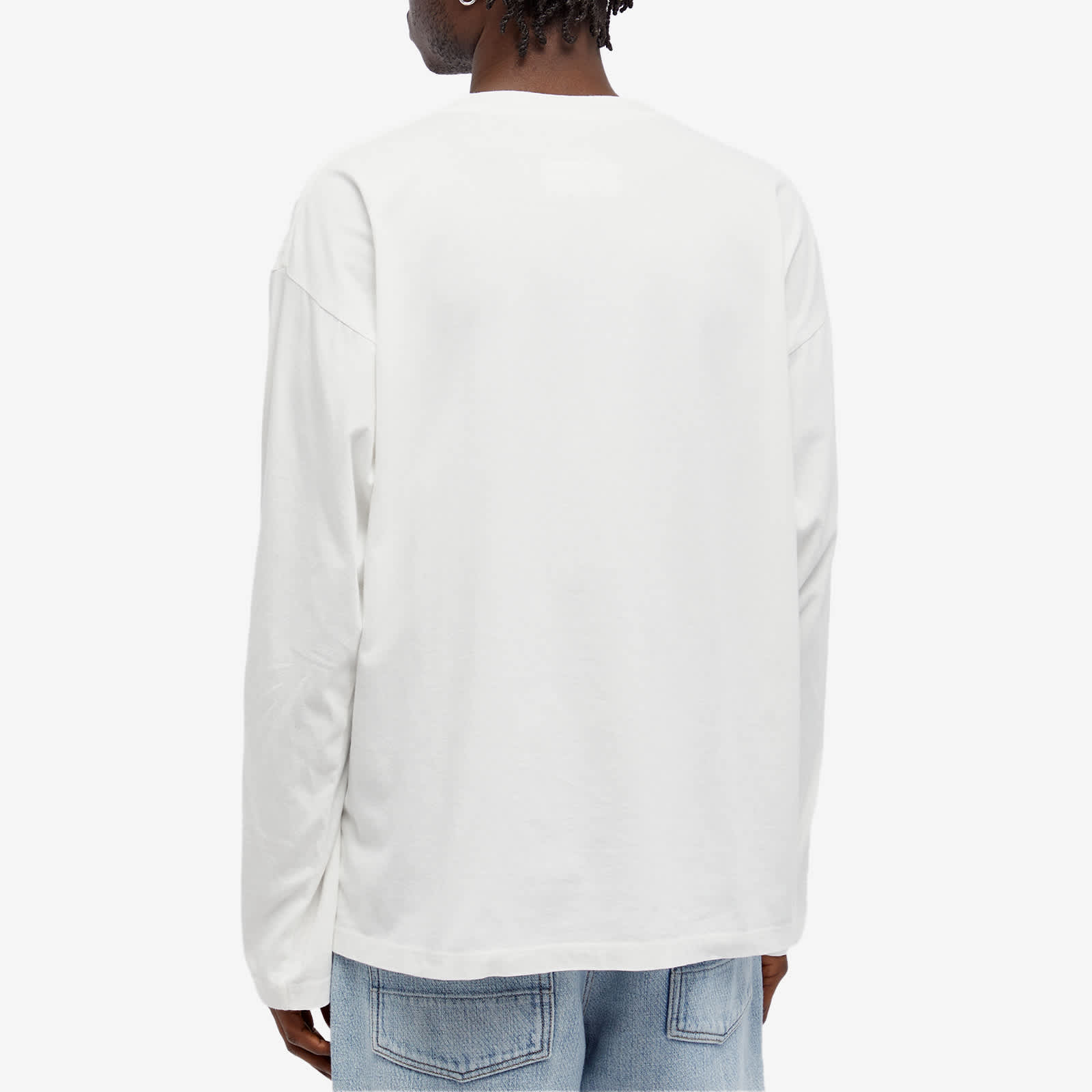 MM6 Maison Margiela Long Sleeve Triple Logo T-Shirt Off White | END. (SG)