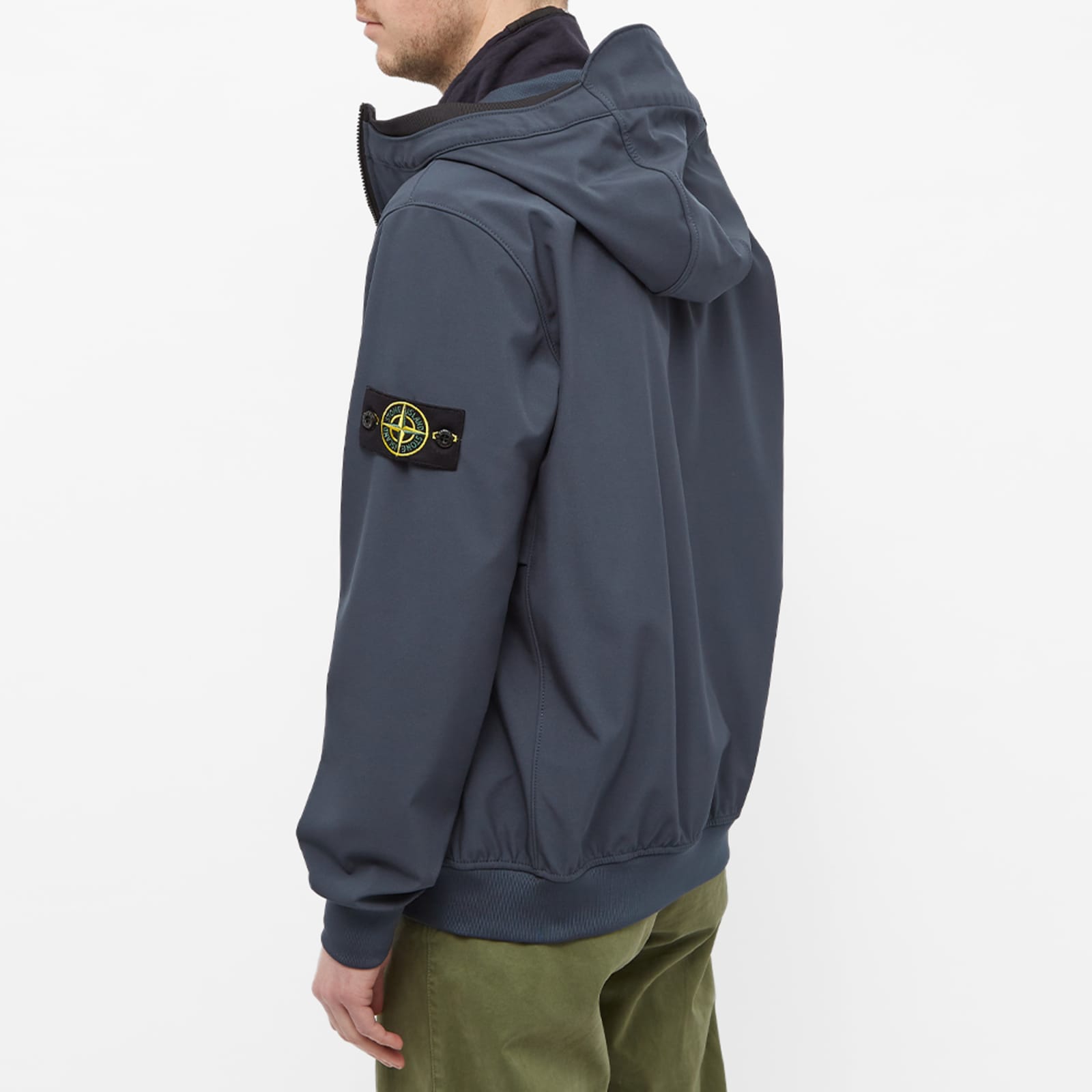 Stone Island Soft Shell-R Hooded Jacket Dark Blue | END. (US)