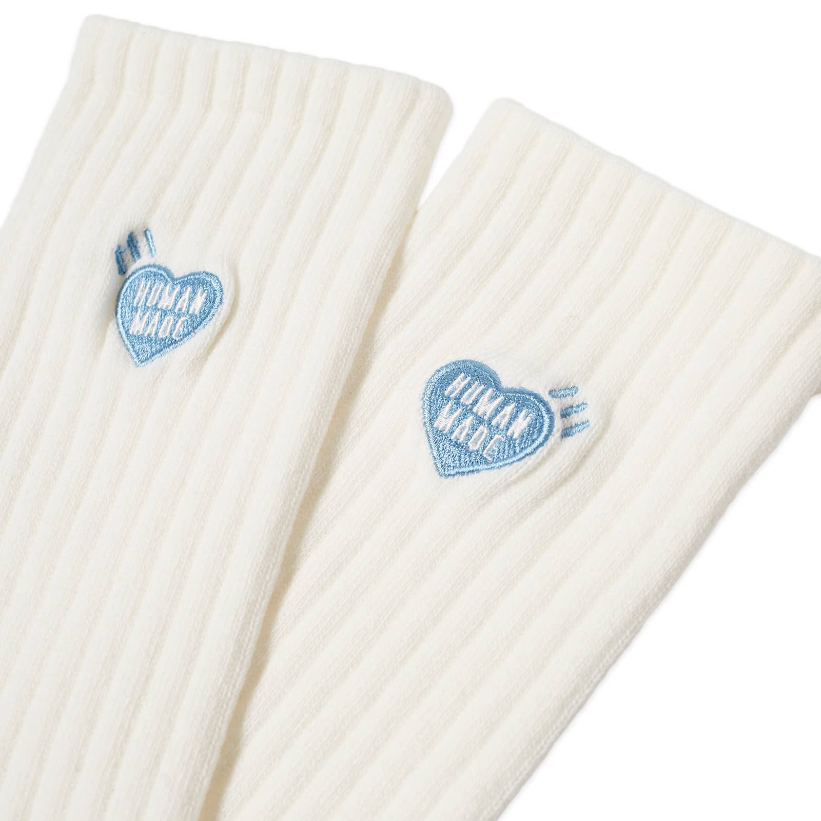 Human Made Pile Heart Socks White | END. (HK)