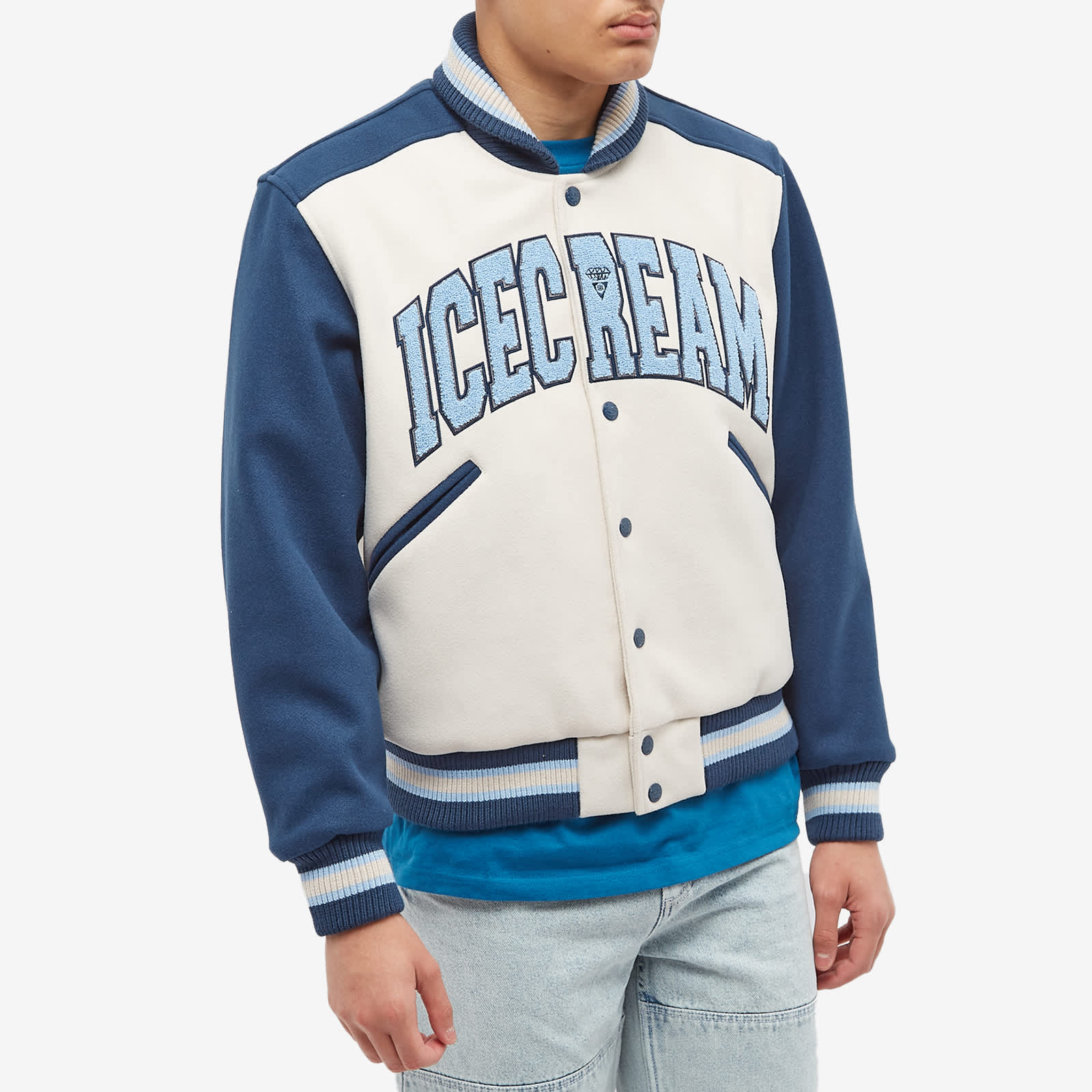 ICECREAM College Varsity Jacket Navy | END.