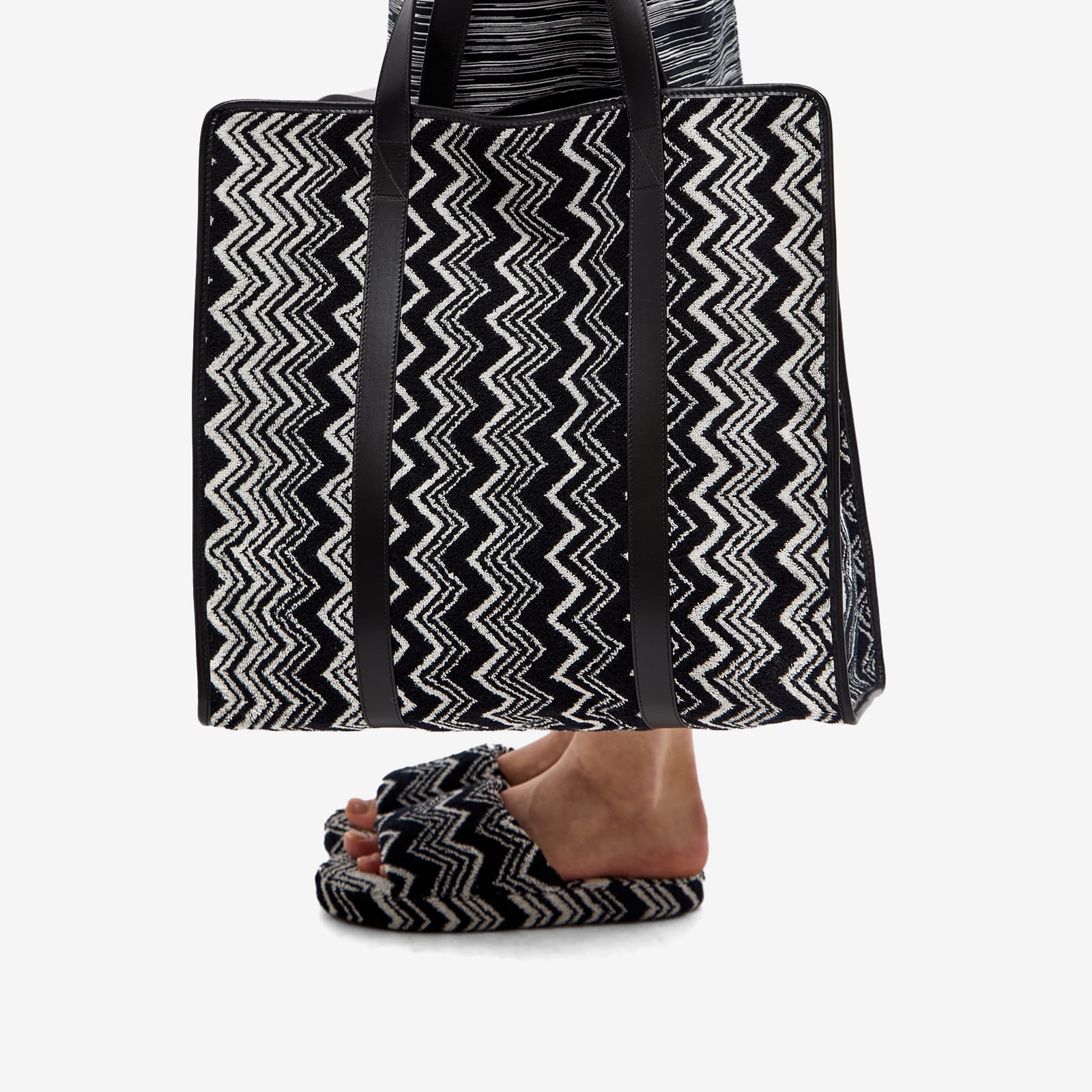 Missoni Chevron Shopper Bag Finitura Nera | END. (US)