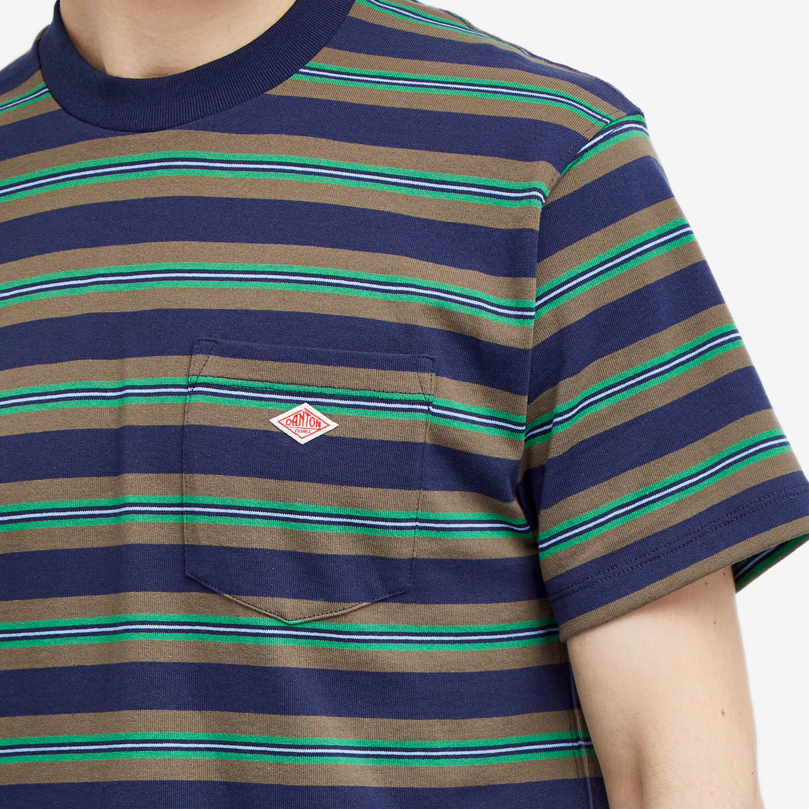 Danton Stripe Pocket T-Shirt Navy & Light Green | END. (US)