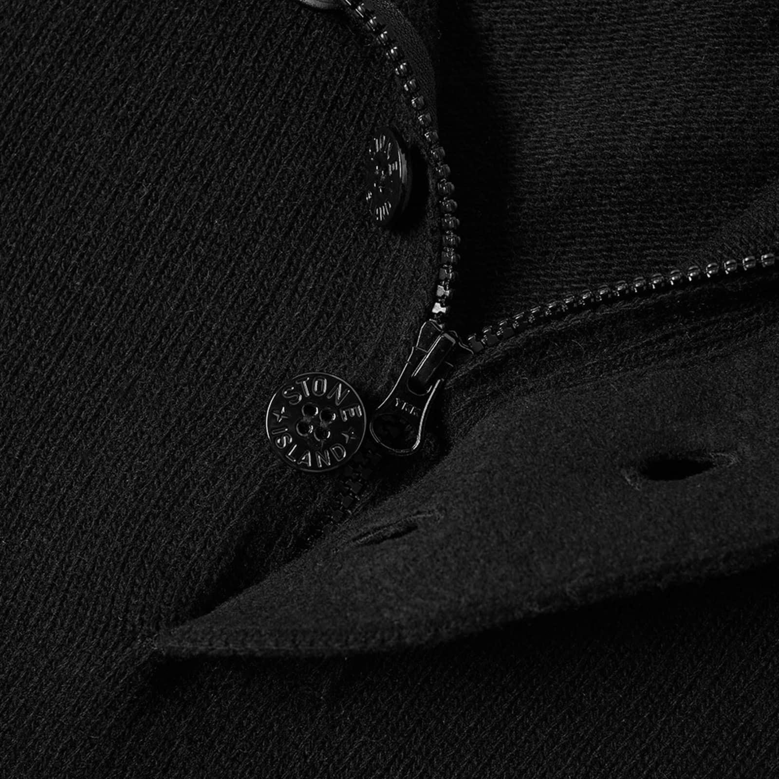 Stone Island Half Zip & Button Knit Black | END. (GB)
