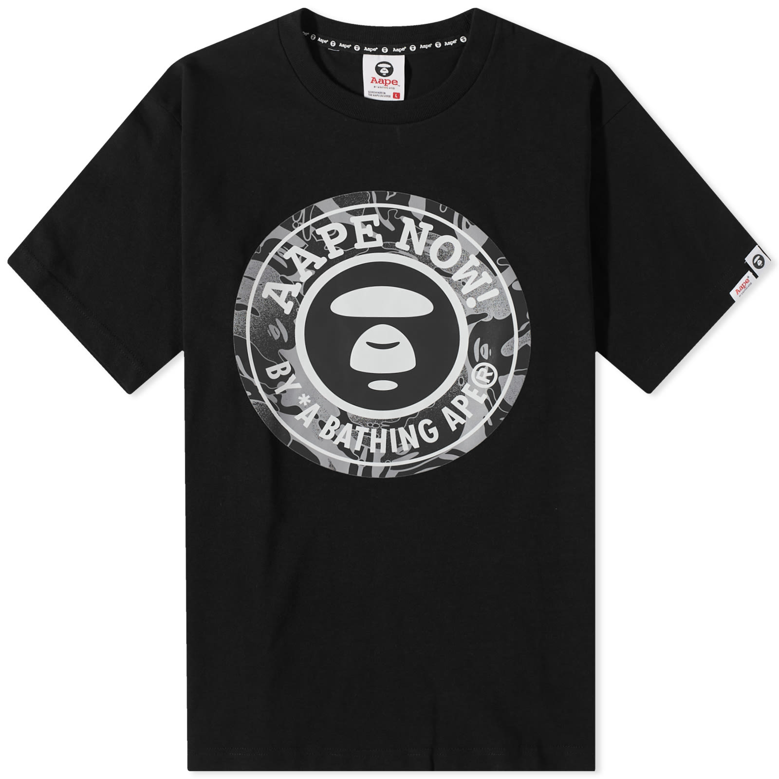AAPE Mono Camo Stamp T-Shirt Black | END. (US)