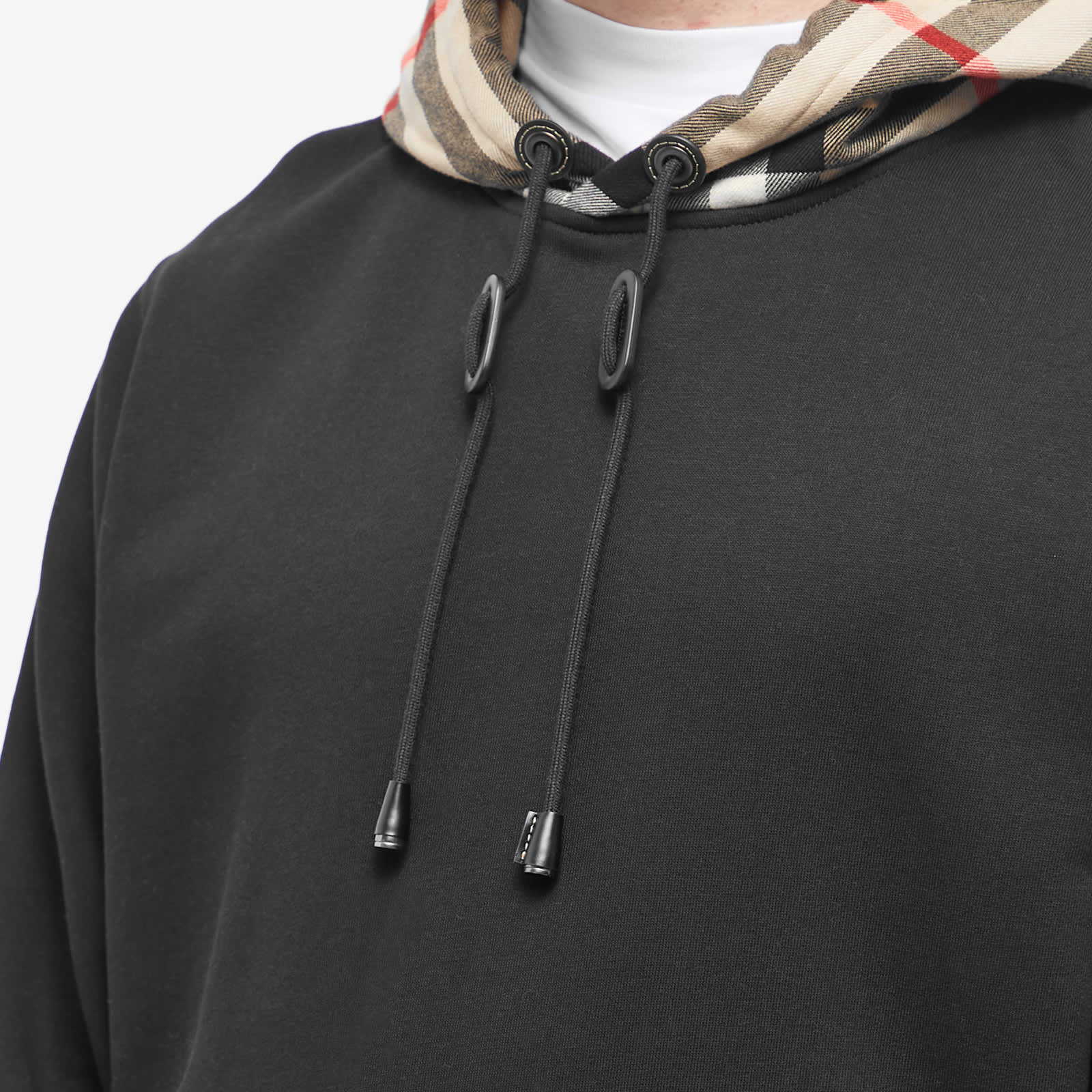 Burberry Samuel Check Hood Hoody Black | END. (US)