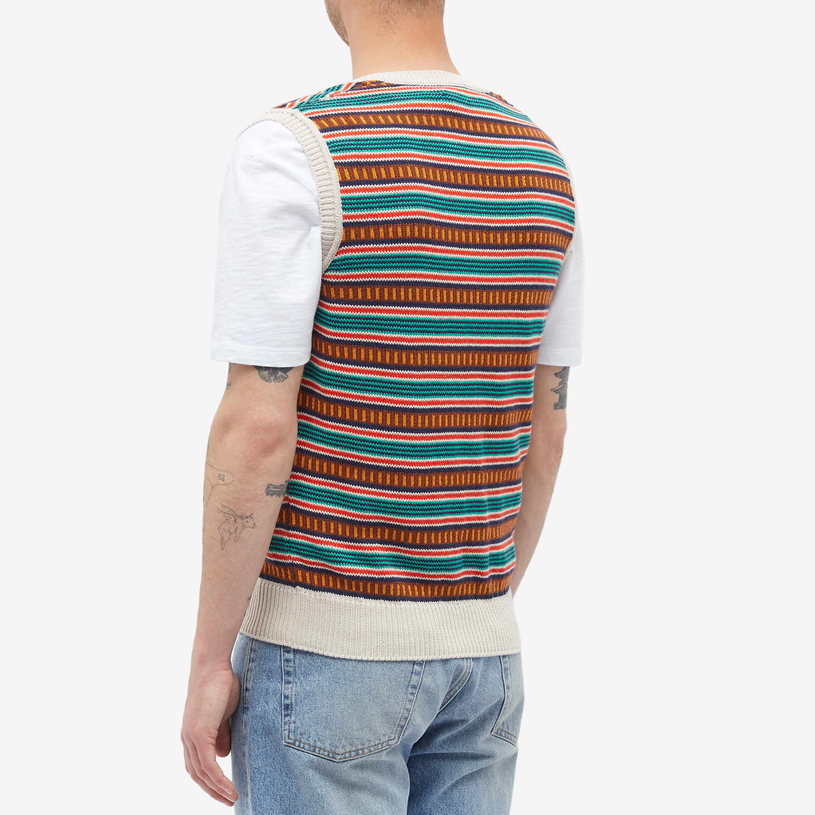 Drake's Western Knit Vest Natural | END. (US)
