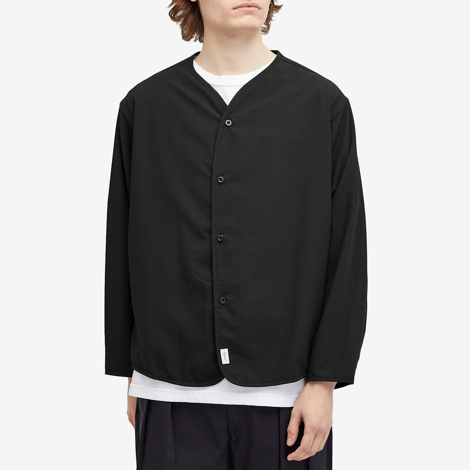 WTAPS 06 Flannel Long Sleeve Baseball Shirt Black | END. (HK)