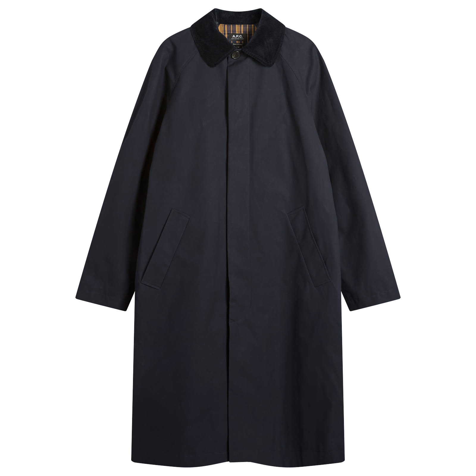 A.P.C. Gaspard Waxed Cotton Canvas Mac Dark Navy | END. (HK)