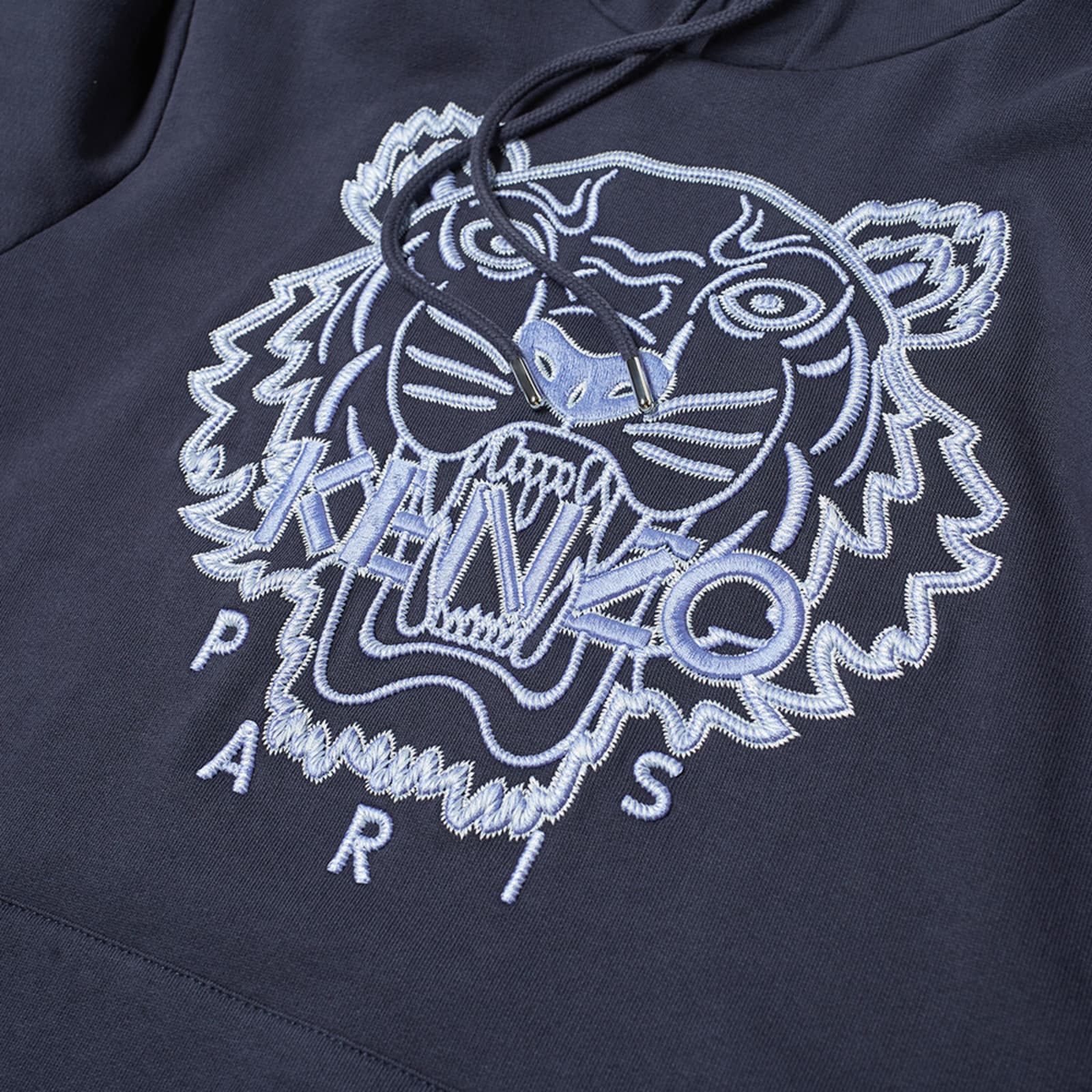Kenzo Tiger Embroidered Skate Hoodie Blue Black | END. (AR)