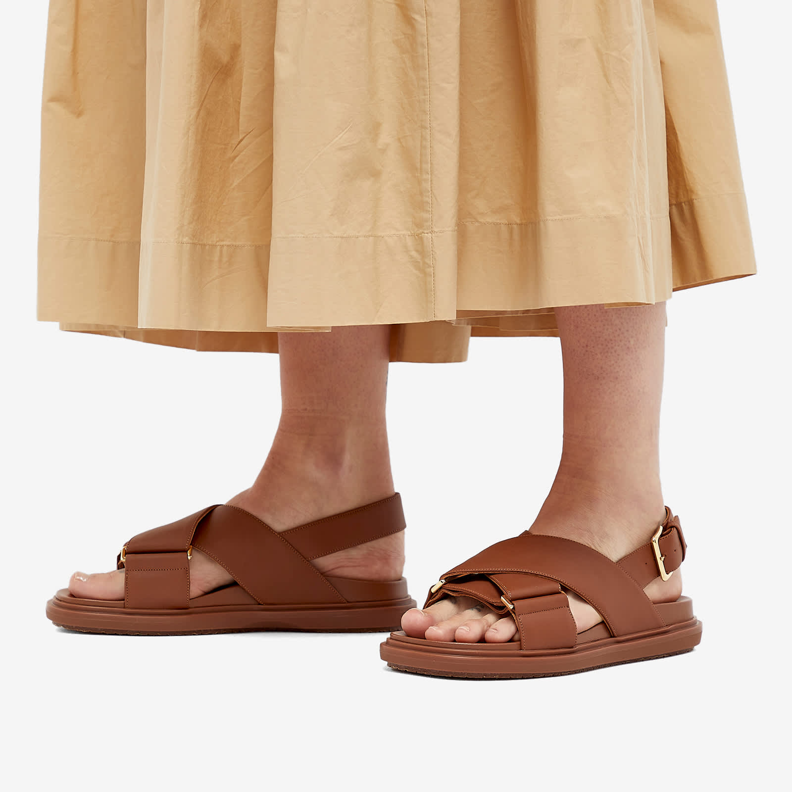 Marni Fussbett Sandal Gold Brown | END. (GB)