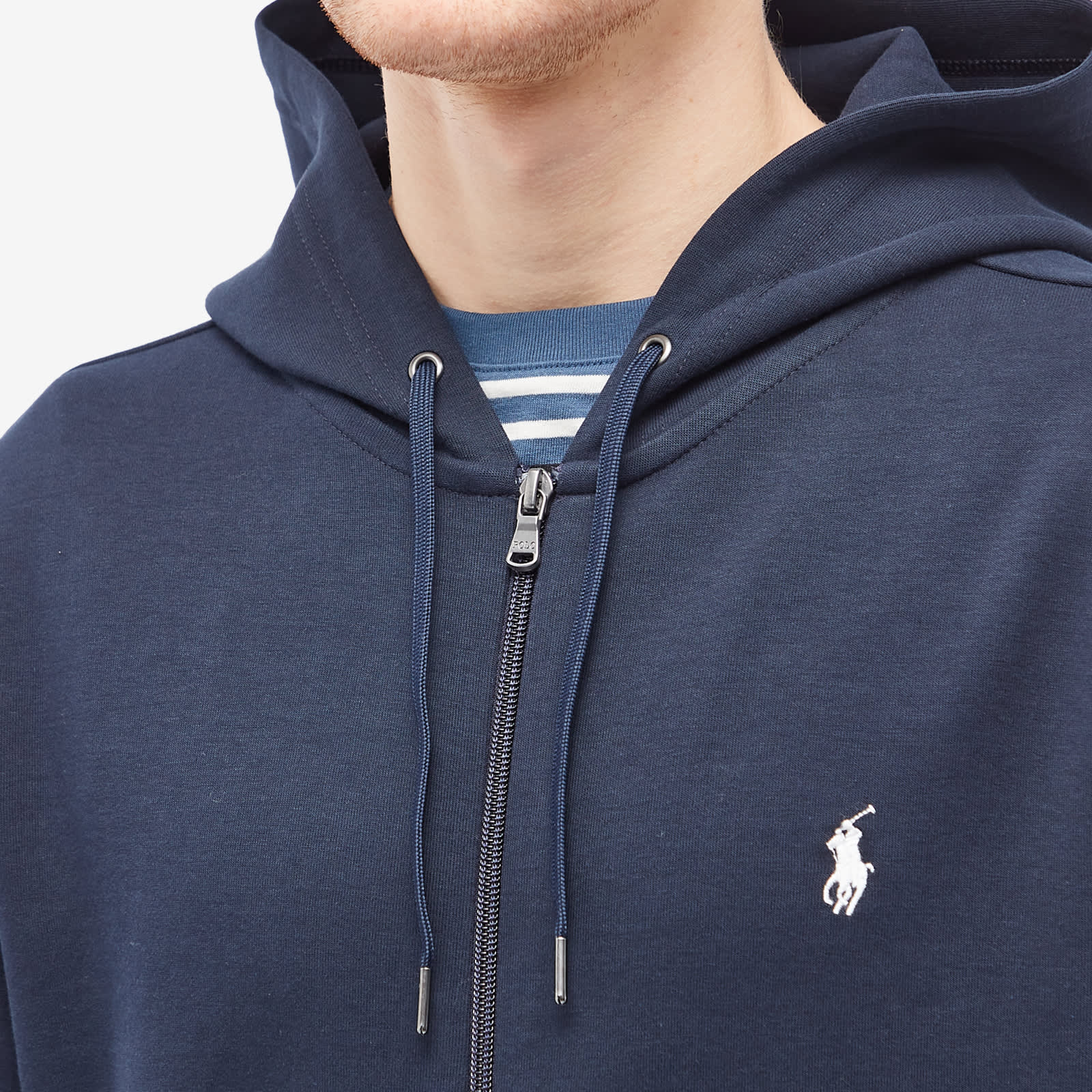 Polo Ralph Lauren Double Knit Tech Zip Hoodie Aviator Navy | END.
