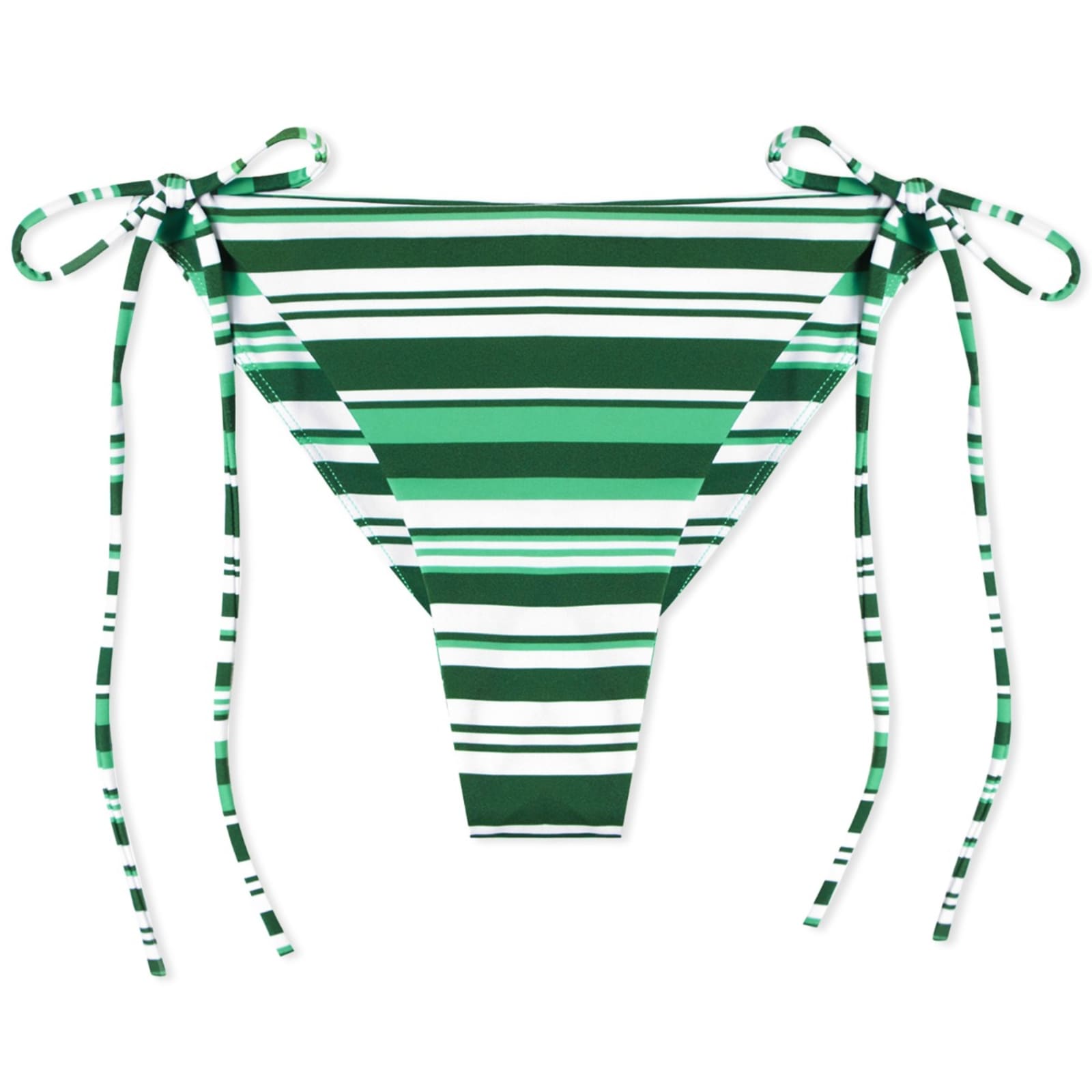 Adanola Tie Side Bikini Bottoms Green Stripe End Cn