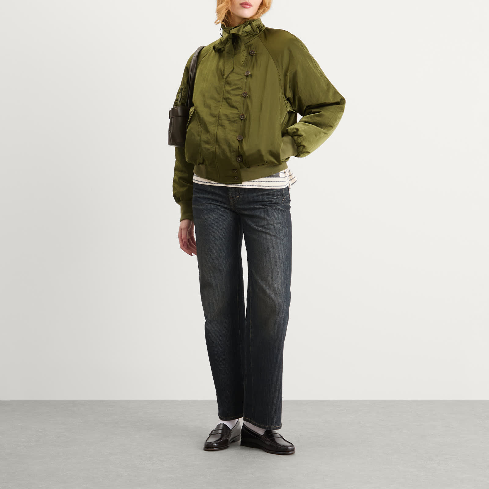 Damson Madder Joanie Bomber Jacket Olive | END. (GB)