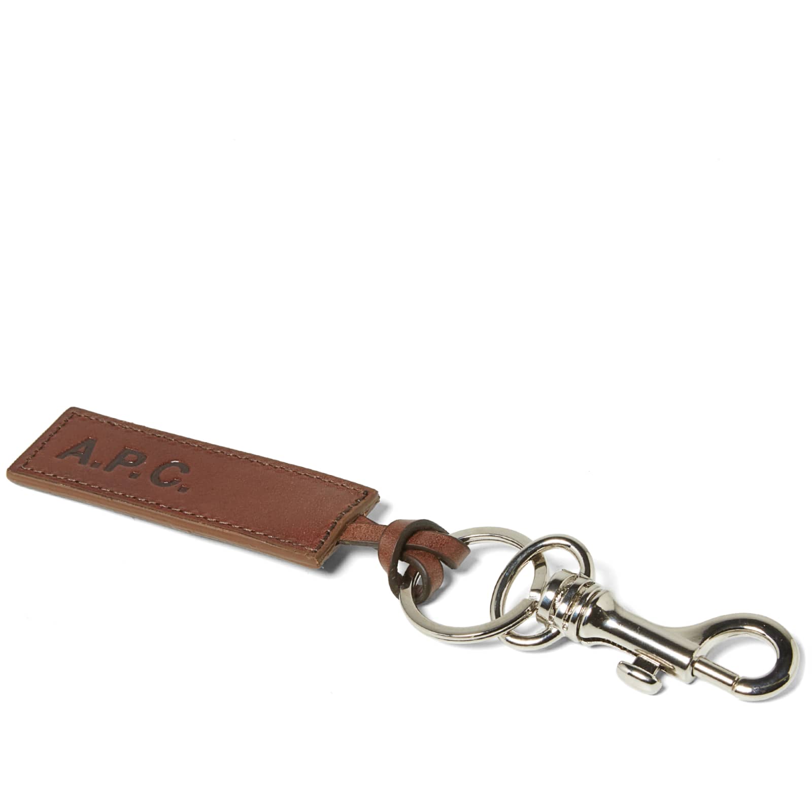 A.P.C. Leather Key Chain Hazelnut | END. (US)