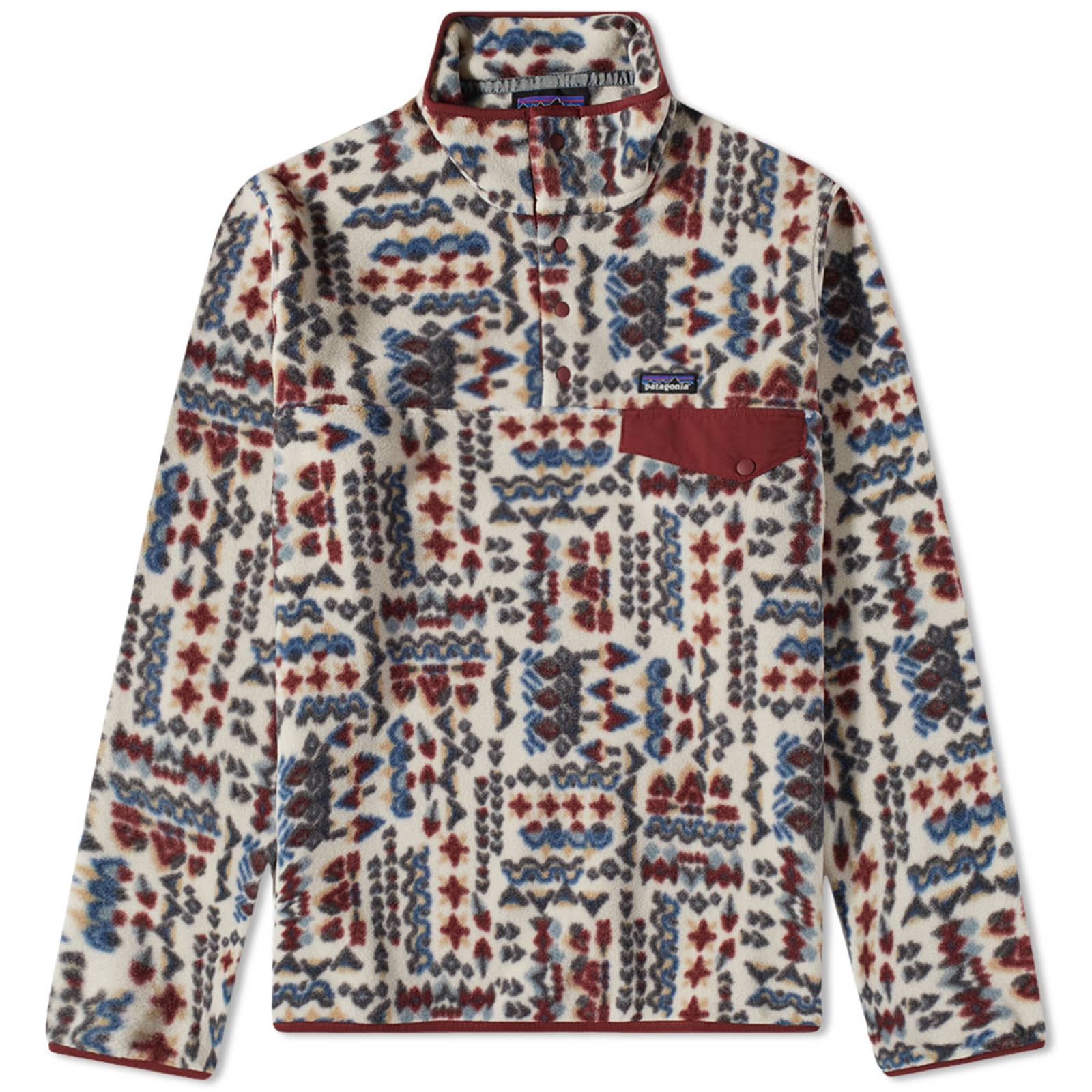 Patagonia Lightweight Synchilla Snap-T Pullover Wandering Woods: Pumice ...