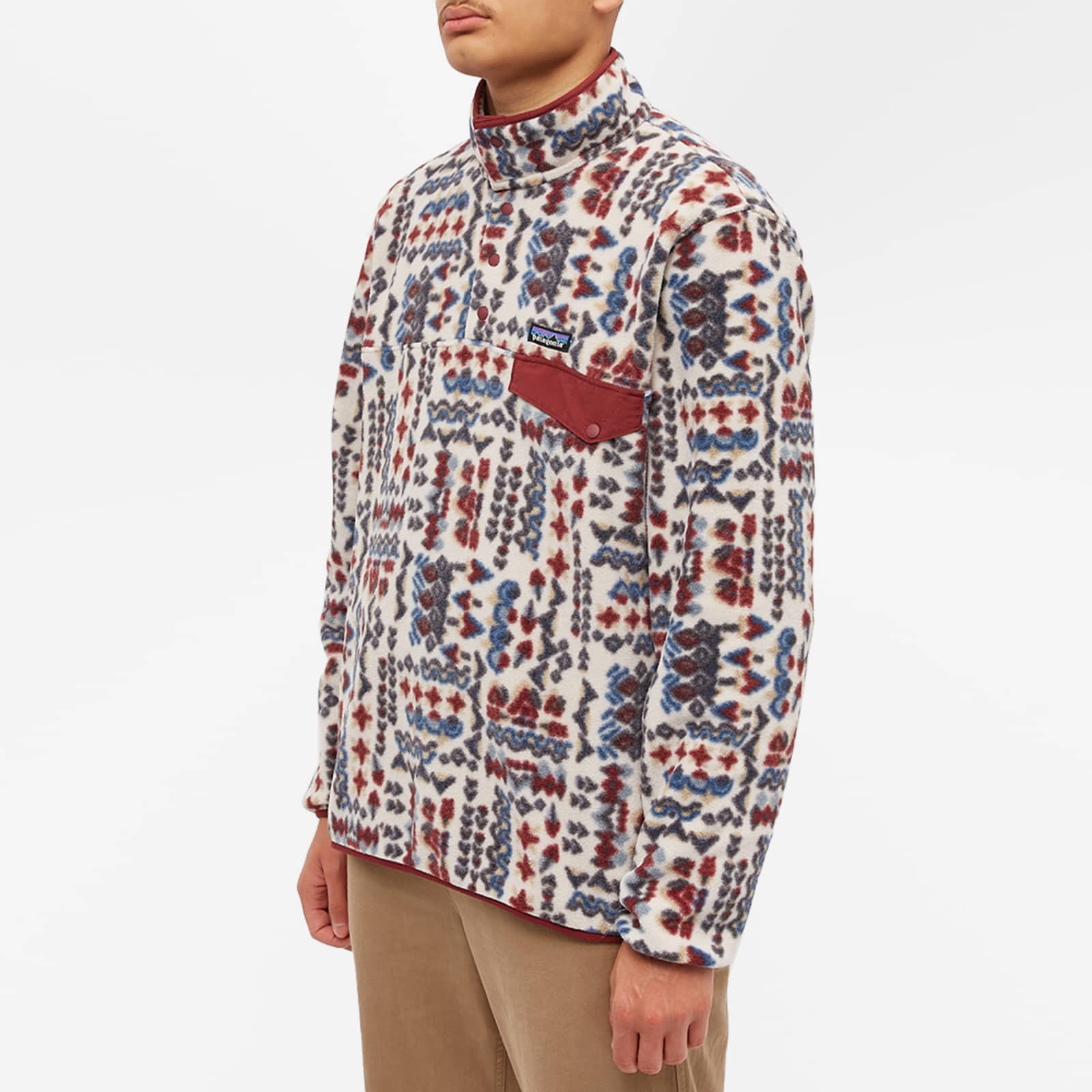 Patagonia Lightweight Synchilla Snap-T Pullover Wandering Woods: Pumice ...