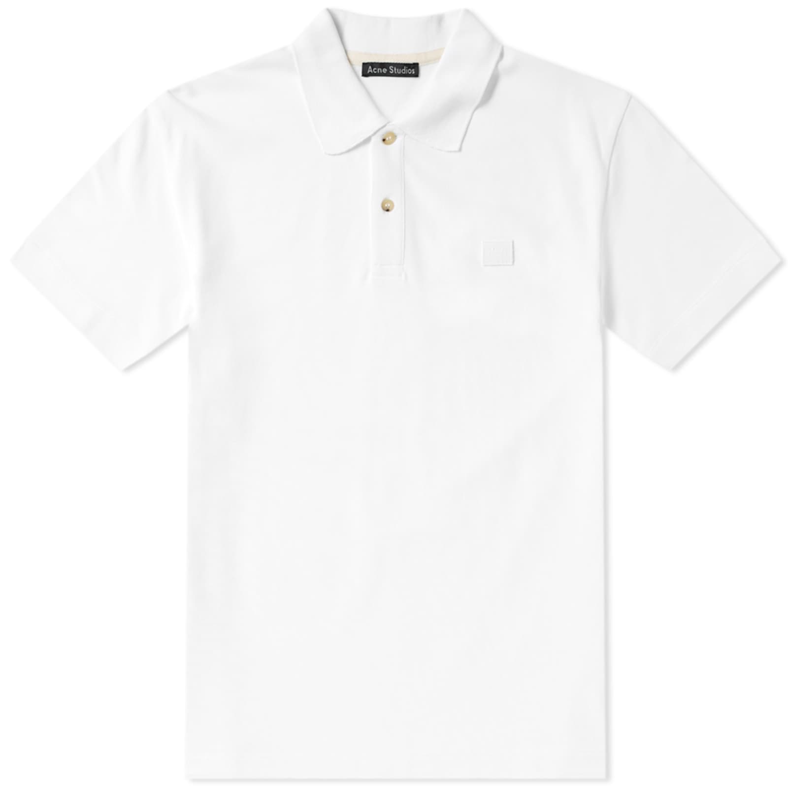 Acne Studios Elton Face Polo Optic White | END.
