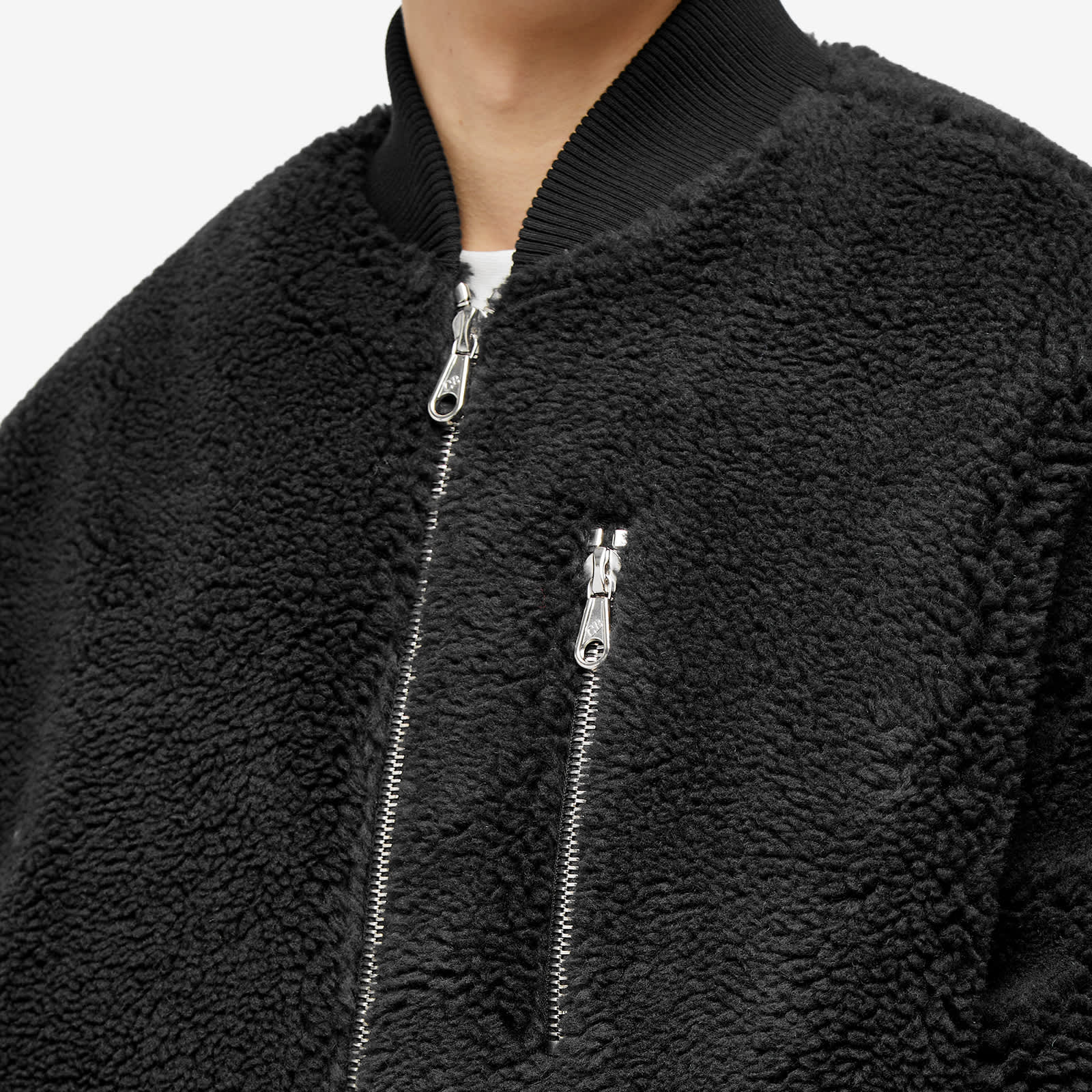 Cole Buxton Fleece Bomber Jacket Black | END.