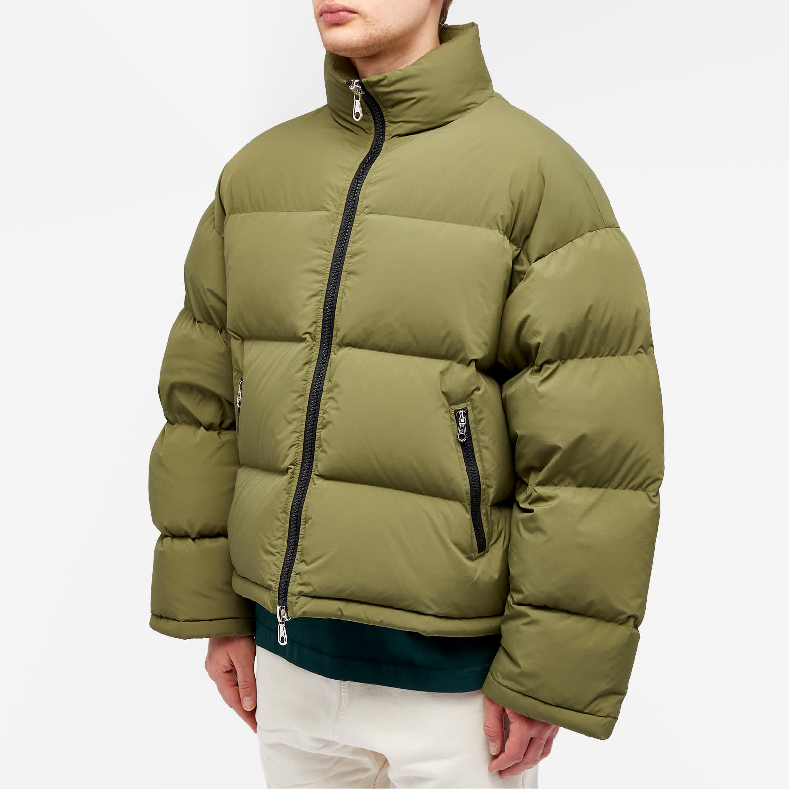 Cole Buxton Insulated Cropped Puffer Jacket Khaki | END.