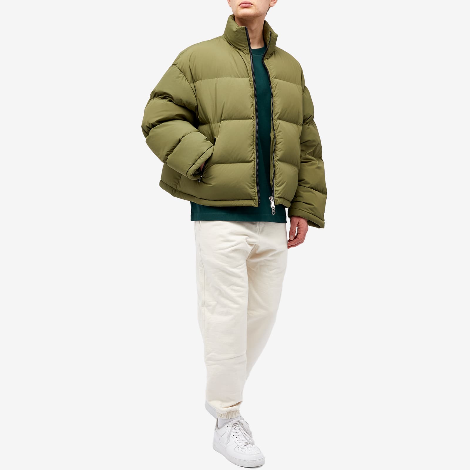 Cole Buxton Insulated Cropped Puffer Jacket Khaki | END.