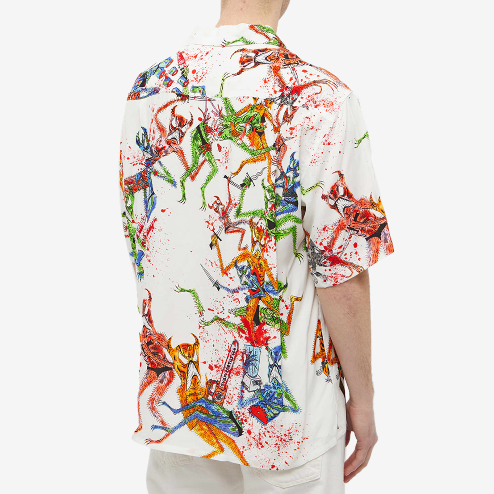 Wacko Maria x Neck Face Type-2 Anniversary Hawaiian Shirt White | END ...
