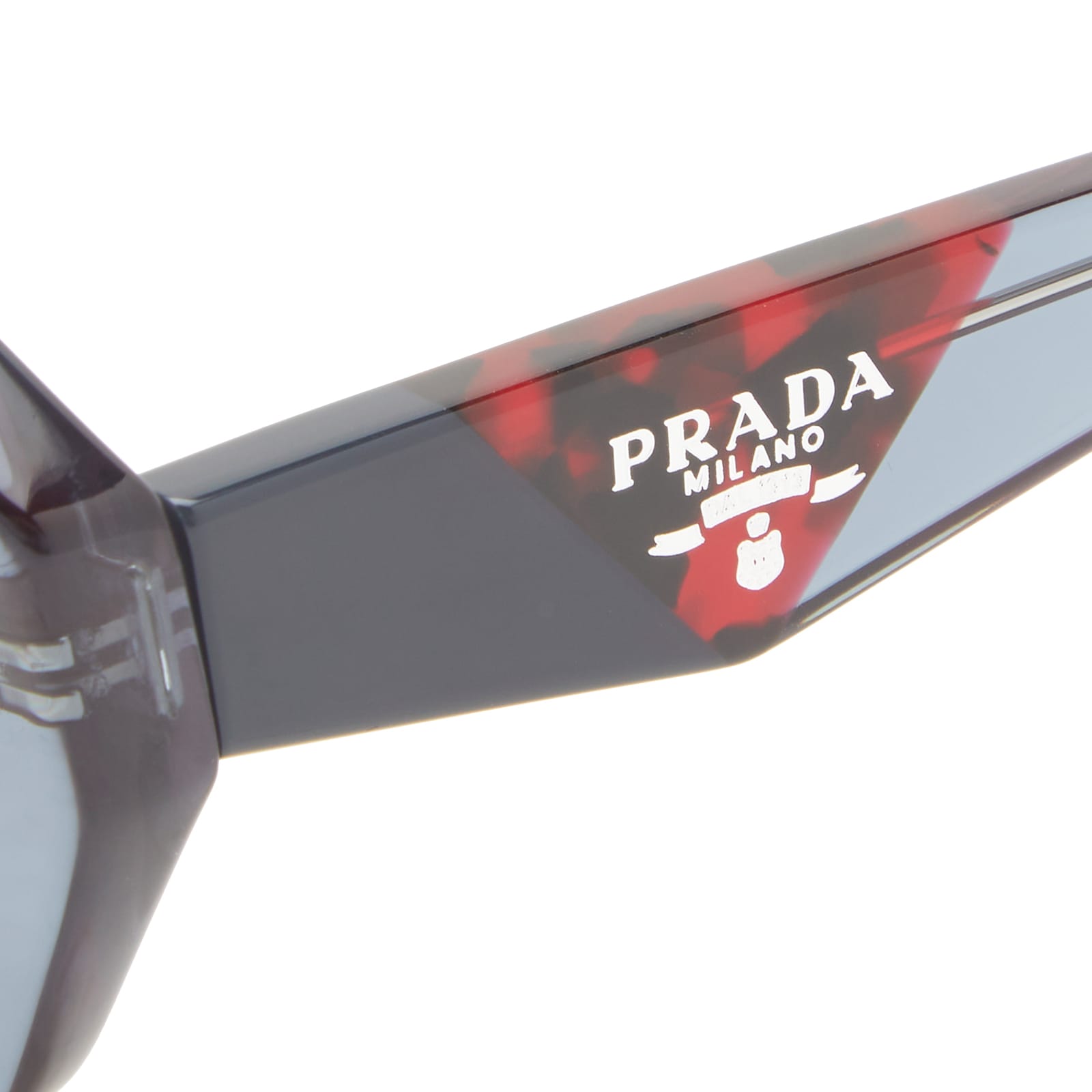 PRADA Eyewear PR A12S Sunglasses Transparent Blue & Dark Grey | END. (GB)