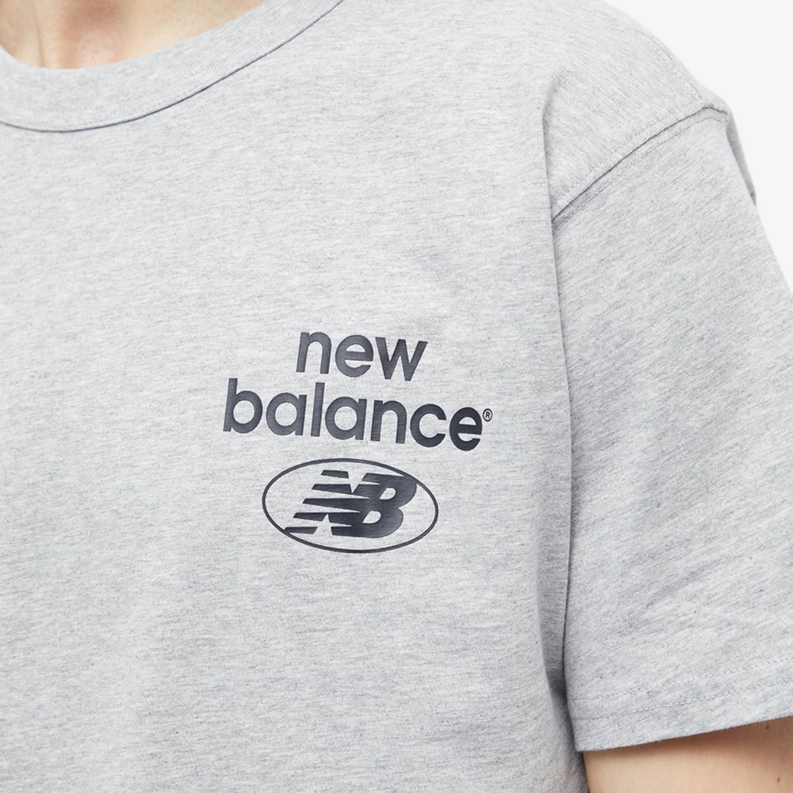 New Balance NB Essentials Logo T-Shirt Athletic Grey | END. (US)