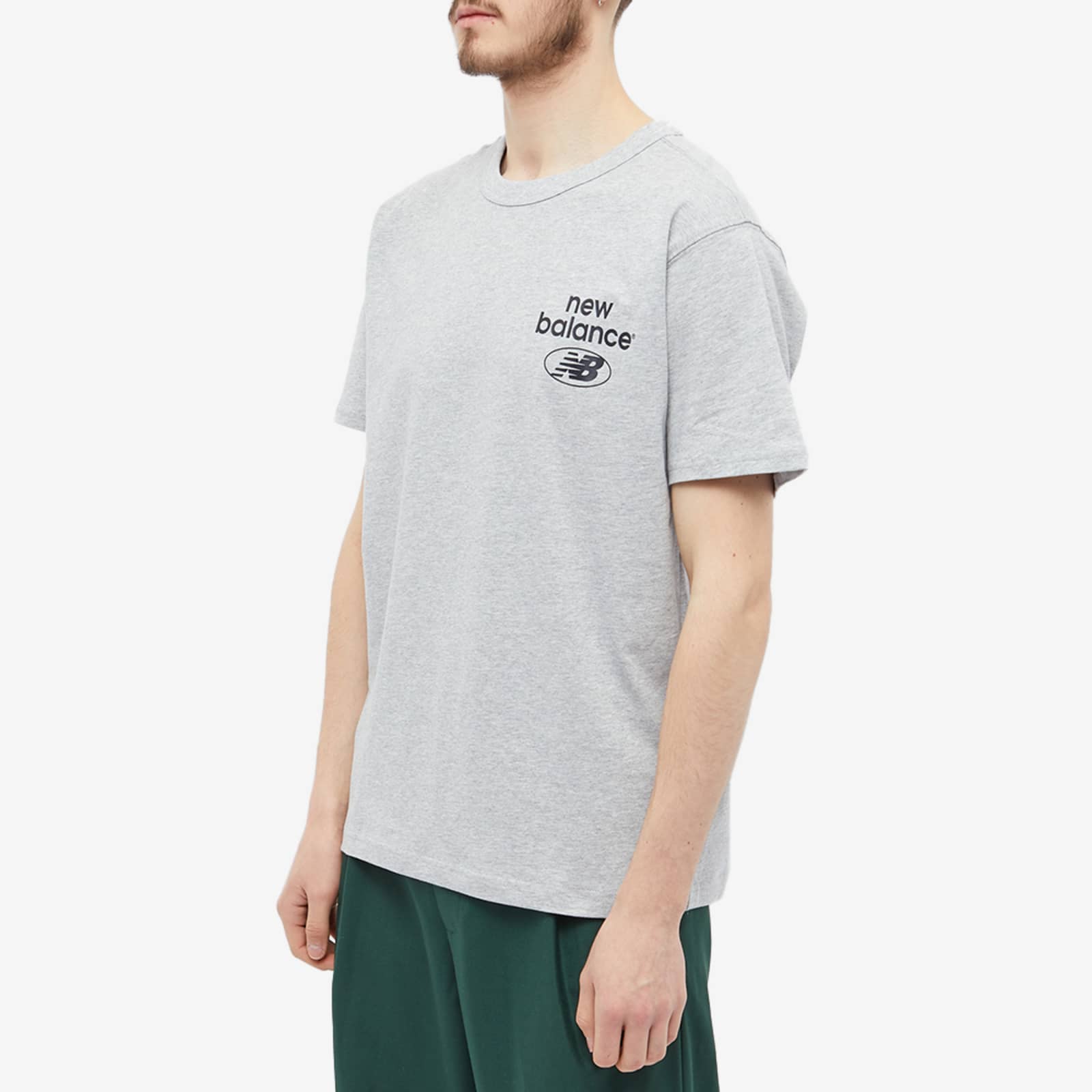 New Balance NB Essentials Logo T-Shirt Athletic Grey | END.