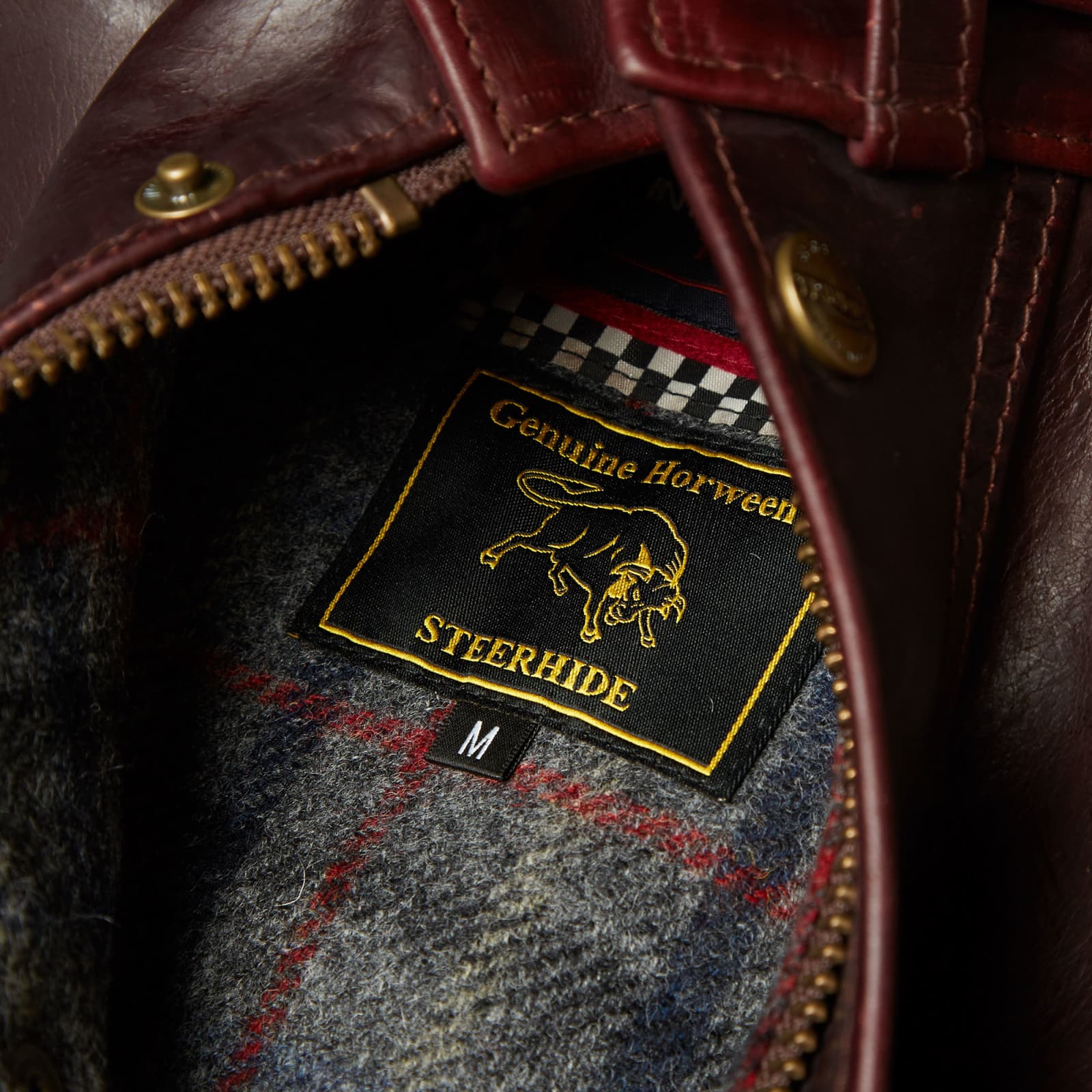 Barbour International x Triumph Perfo Leather Jacket Cordovan | END. (US)