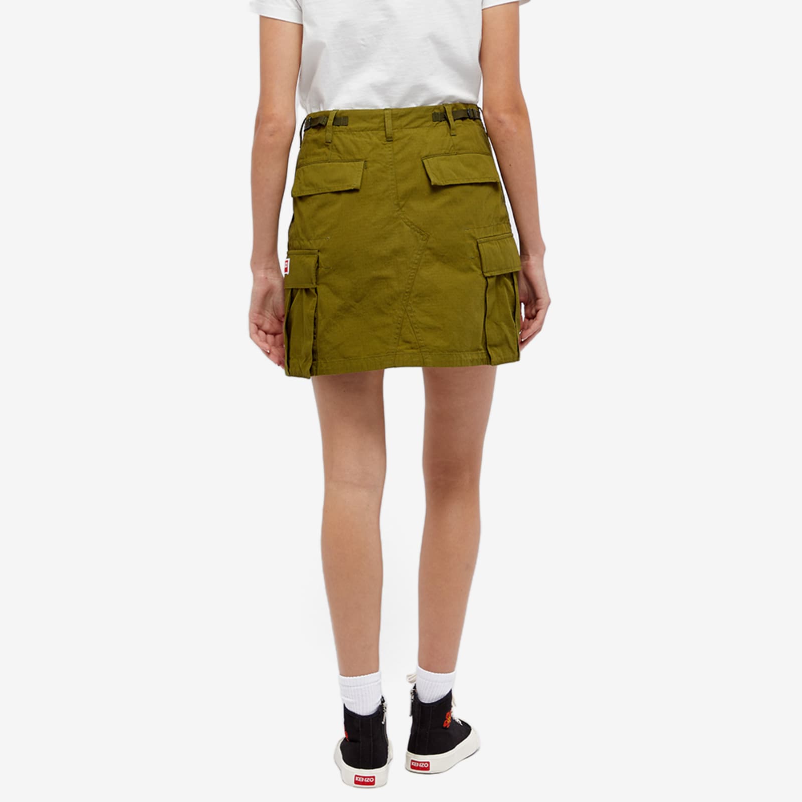 Kenzo Cargo Short Skirt Khaki End