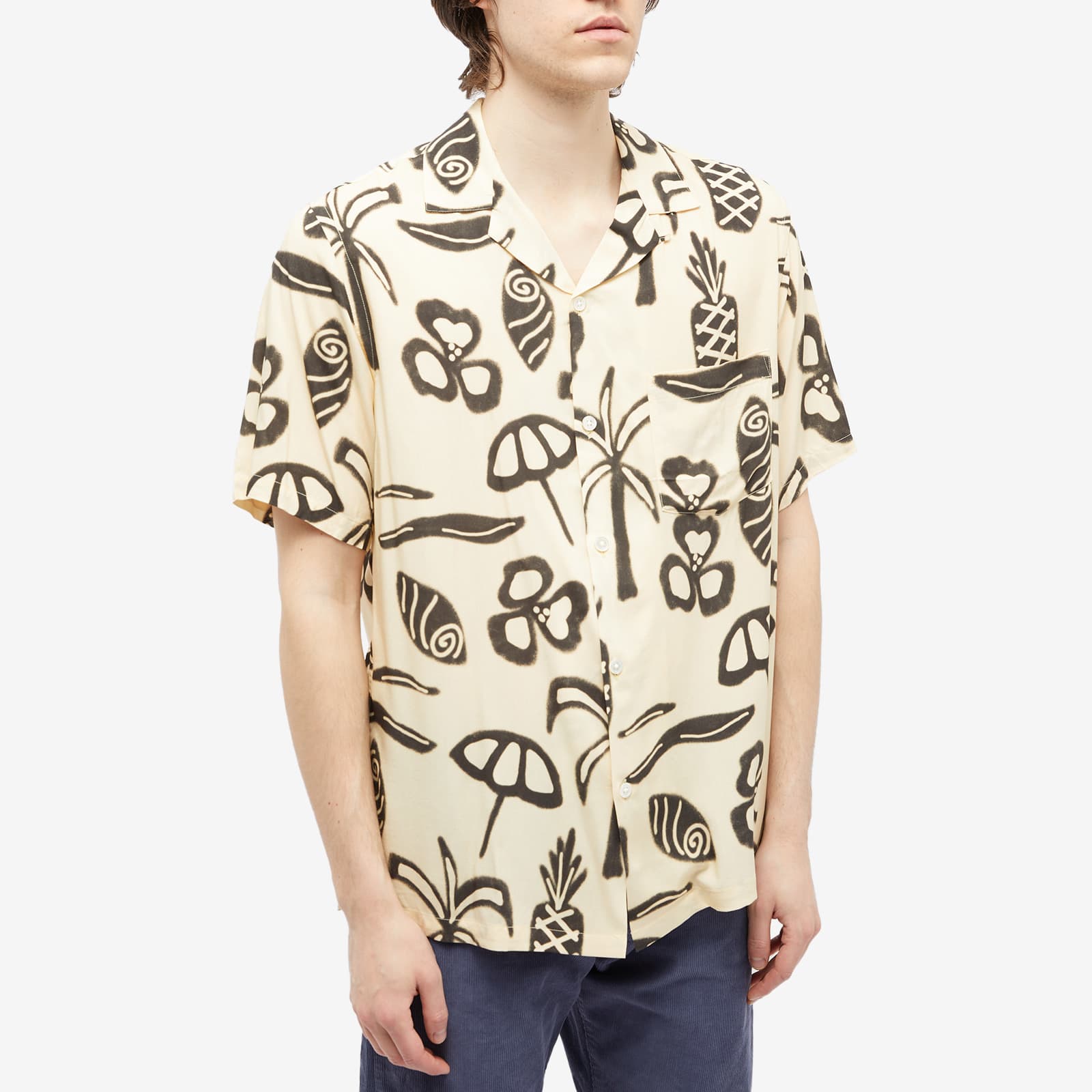 Portuguese Flannel Tag Vacation Shirt Beige & Black | END. (GB)