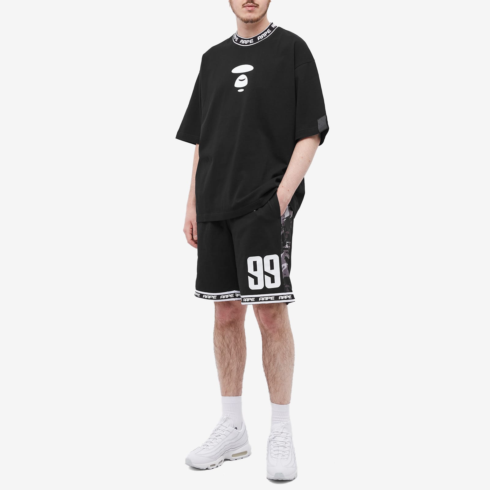 AAPE Reversible Dope Moon Face T-Shirt Black | END. (US)