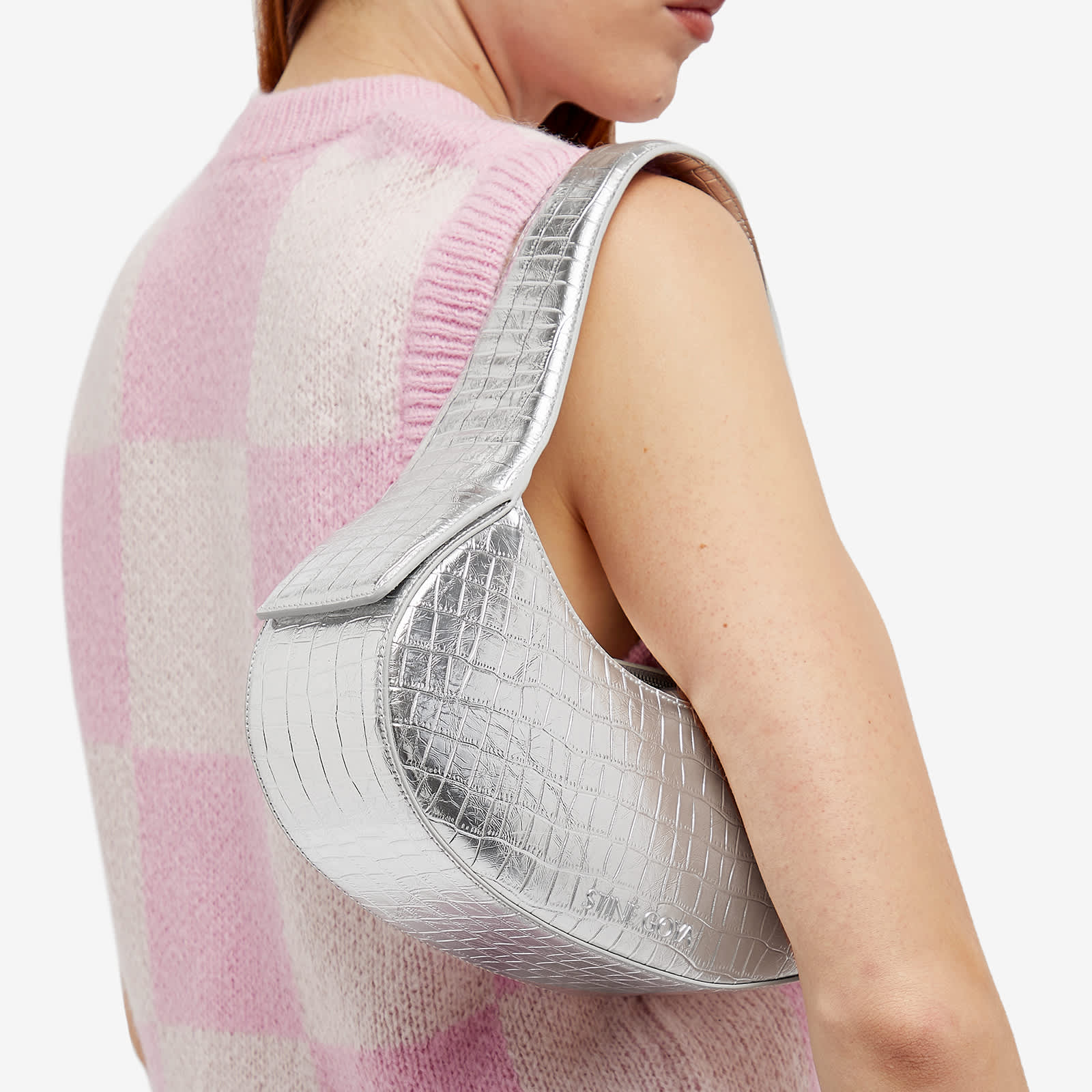 Stine Goya Irvin Moon Bag Silver Croc | END. (AT)